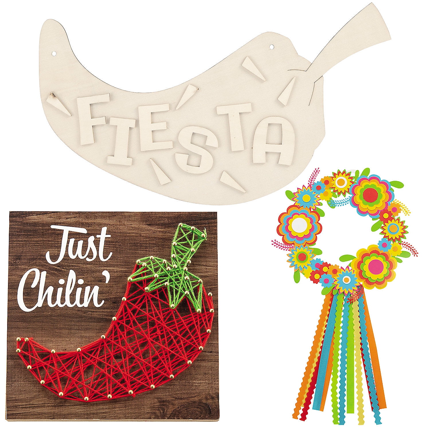 Cinco de Mayo Home Decorating Adult Craft Kit Assortment Makes 3 ...