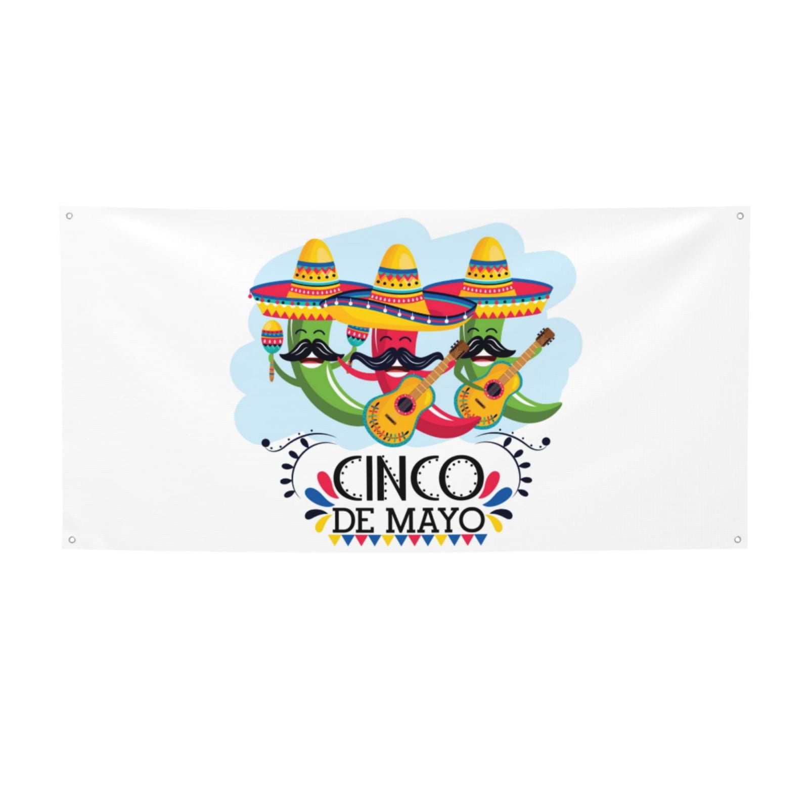 Cinco de Mayo Mexican Fiesta Banner Backdrop Porch Sign Small Holiday ...