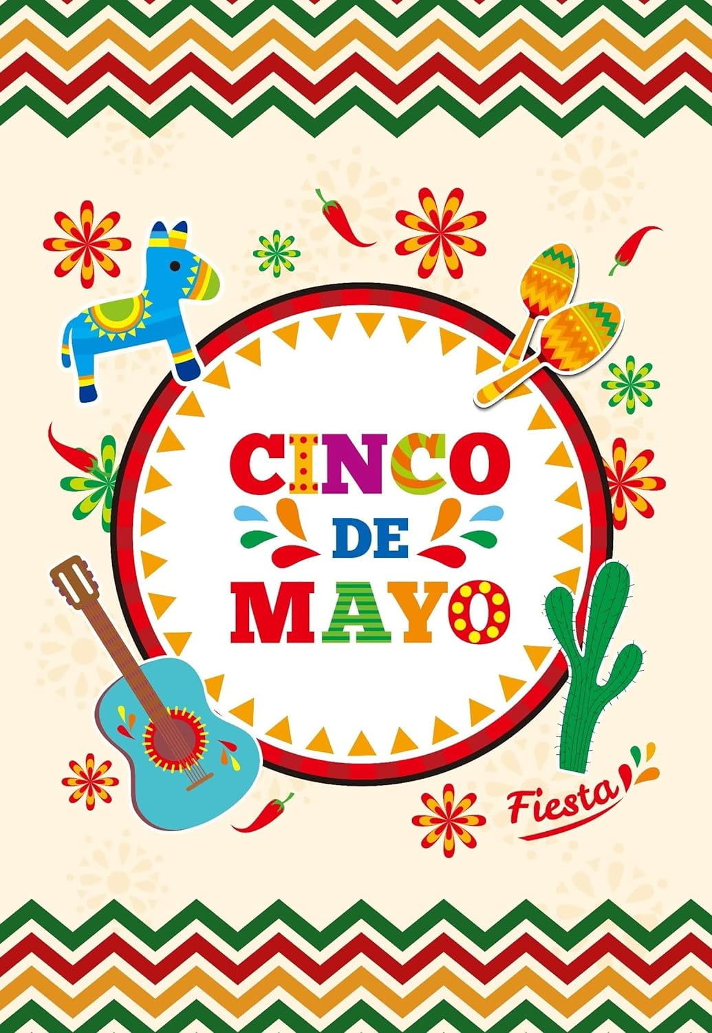 Cinco de Mayo Mexican Fiesta Party Cactus Pinata Garden Yard Flag 28 x ...