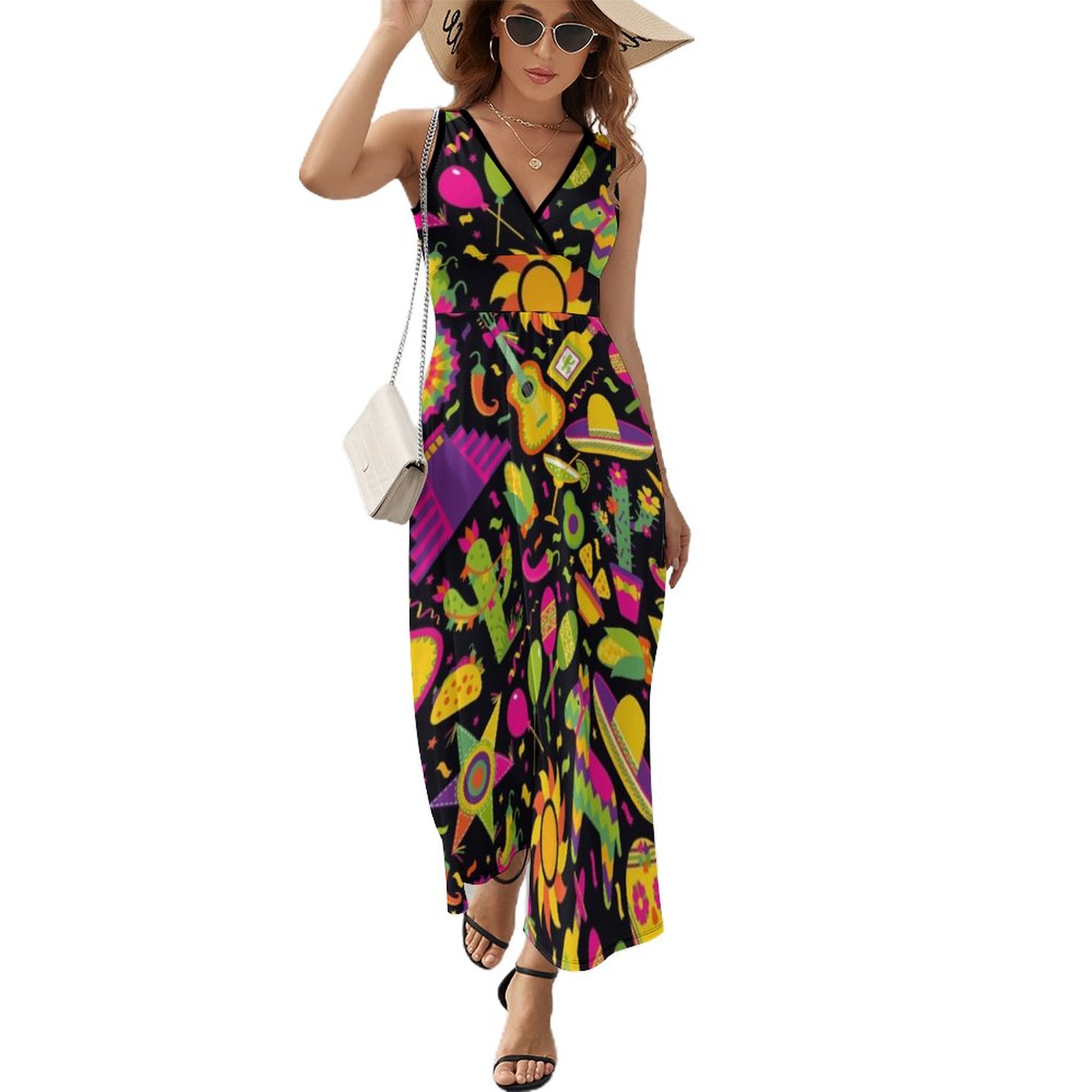 Cinco de Mayo Pattern Sleeveless Dress wedding guest dress summer ...