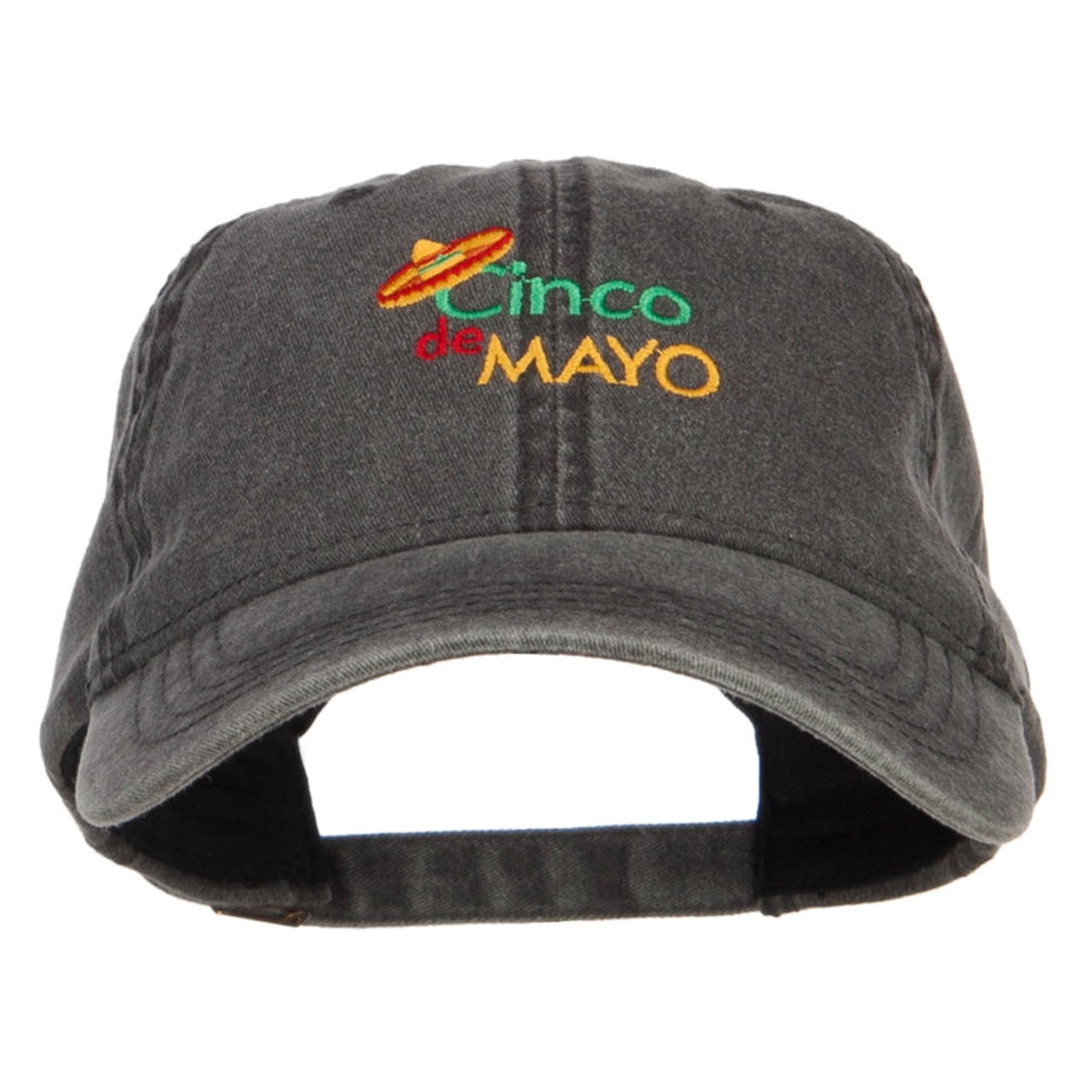 Cinco de Mayo Sombrero Embroidered Cap - Black OSFM - Walmart.com