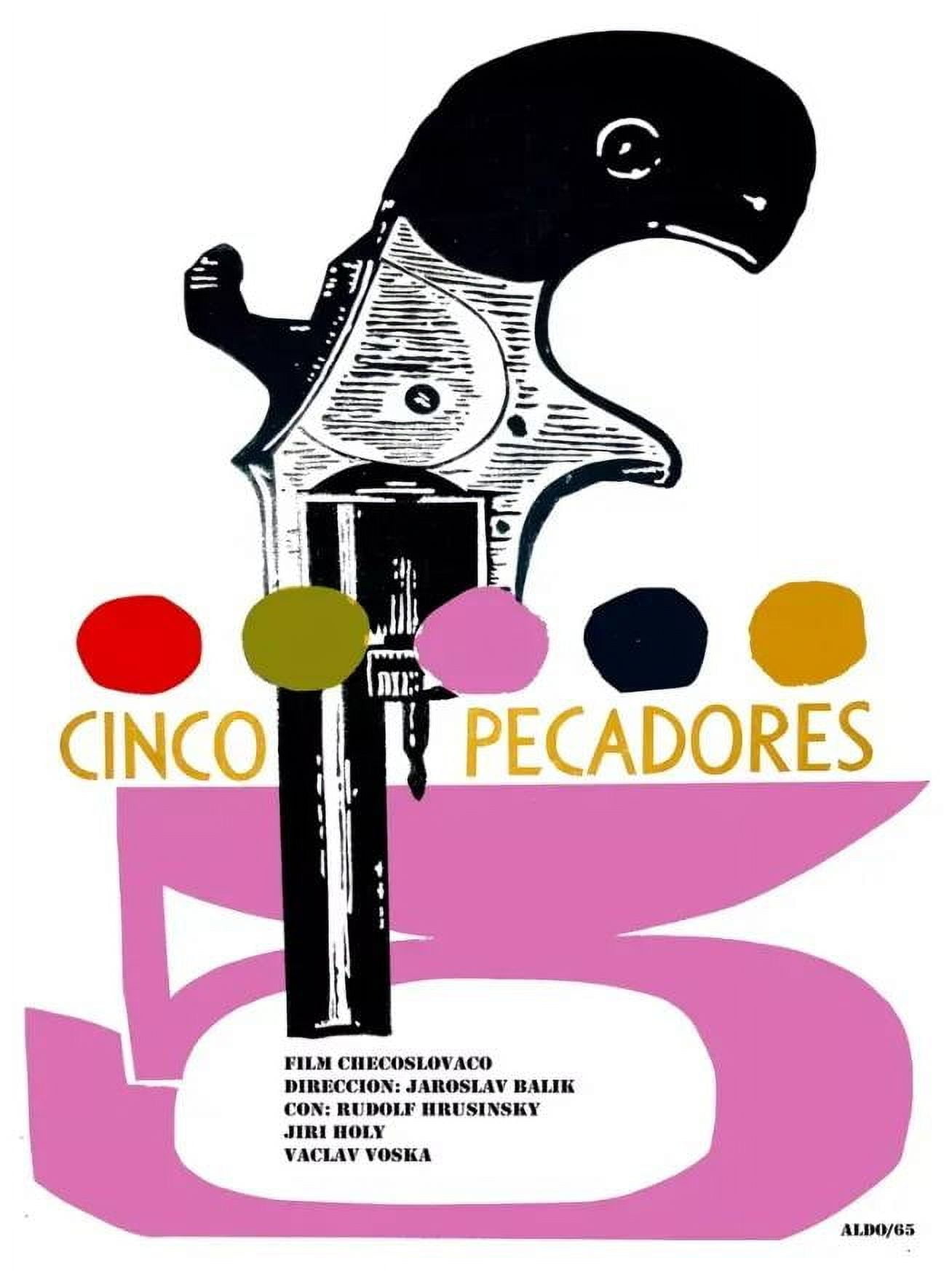 Cinco pecadores, five sinners Decoration Poster.Graphic Art Interior ...