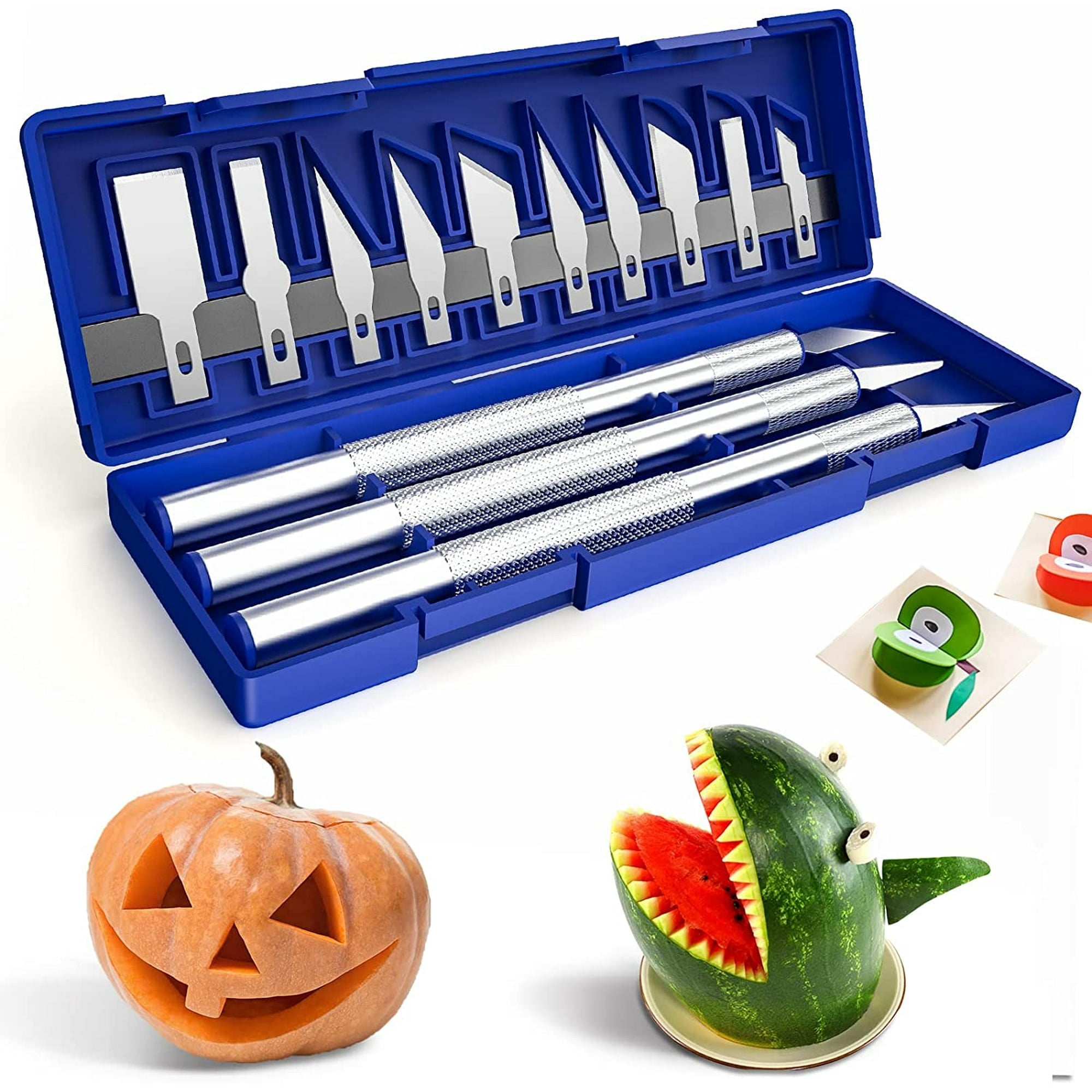 Cincofelia 16 Pack Craft Hobby Knife Kit, Alloy Steel Utility Art ...