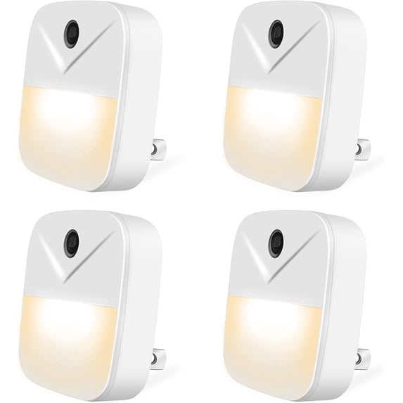 Cincofelia 4 Pack Plug In LED Night Lights with Light Sensors Automatic ...