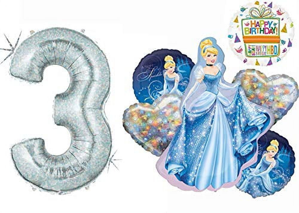 Cinderella 3rd birthday party supplies and princess balloon decorations ...