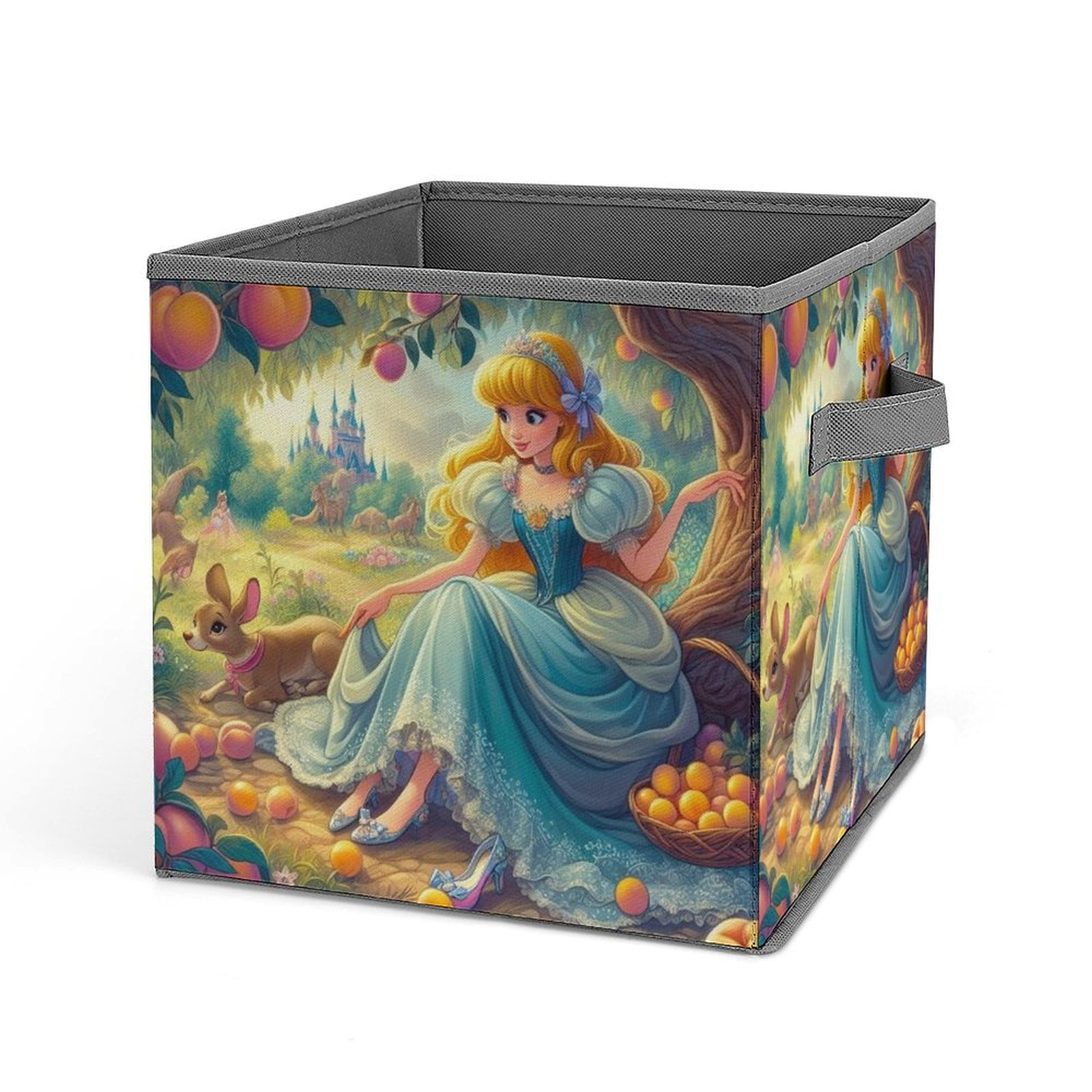 Cinderella Anime Cartoon Cube Storage Bins, 10.6 Cube Storage Organizer ...