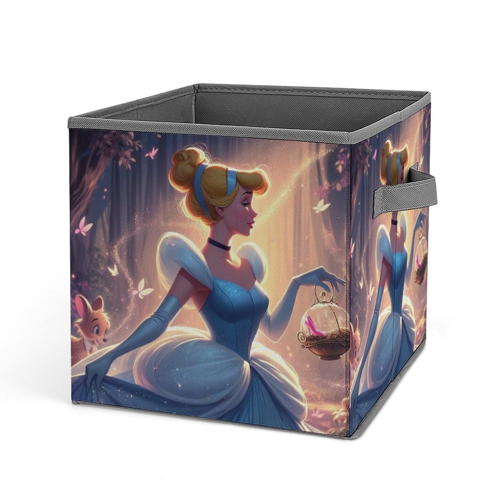 Cinderella Anime Cartoon Cube Storage Bins, 10.6 Cube Storage Organizer ...
