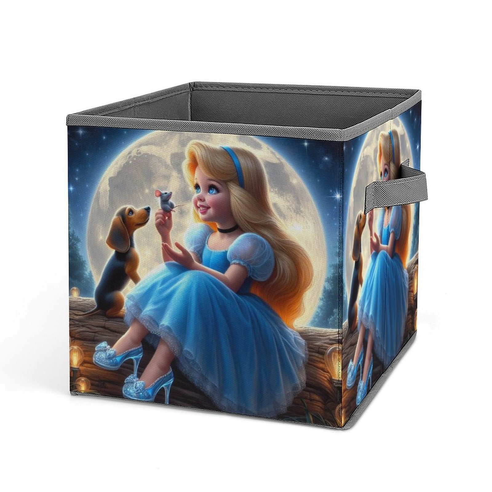 Cinderella Anime Cartoon Cube Storage Bins, 10.6 Cube Storage Organizer ...