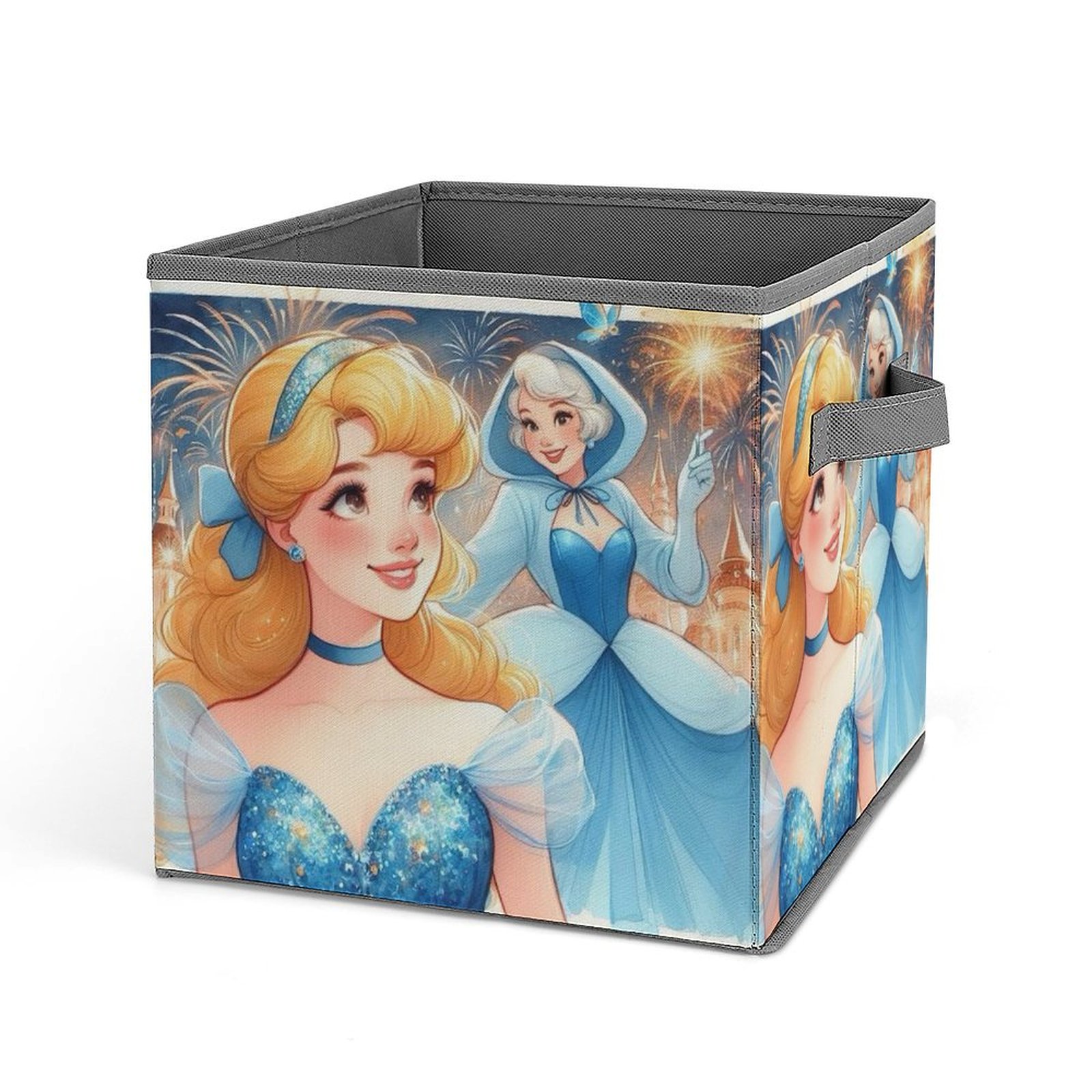 Cinderella Anime Cartoon Cube Storage Bins, 10.6 Cube Storage Organizer ...
