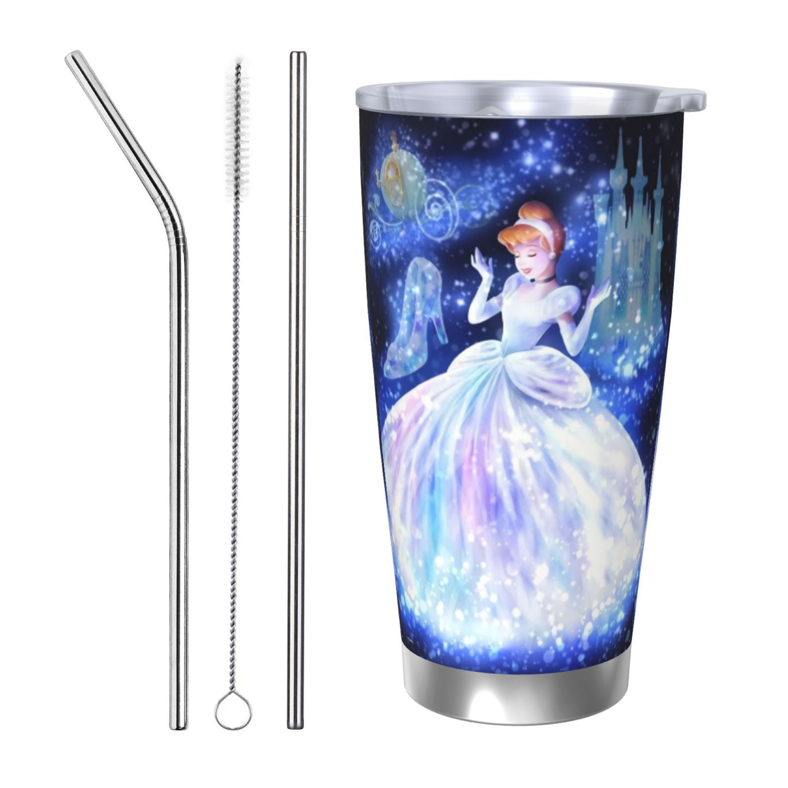 Cinderella Anniversary Cinderella Dress Poster Insulated Tumblers with Lid,20 oz Travel Coffee ...