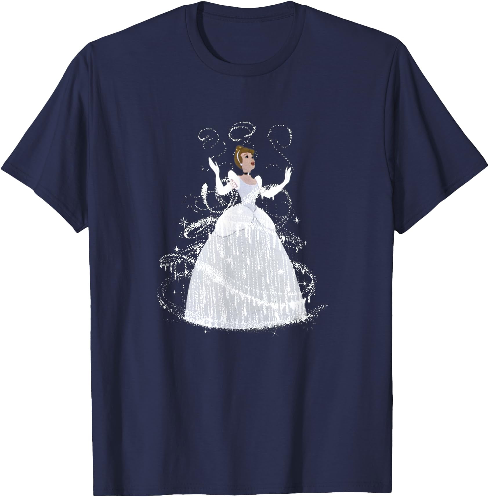 Cinderella Ball Gown Transformation DTG Print Unisex T-Shirt,Navy Color ...