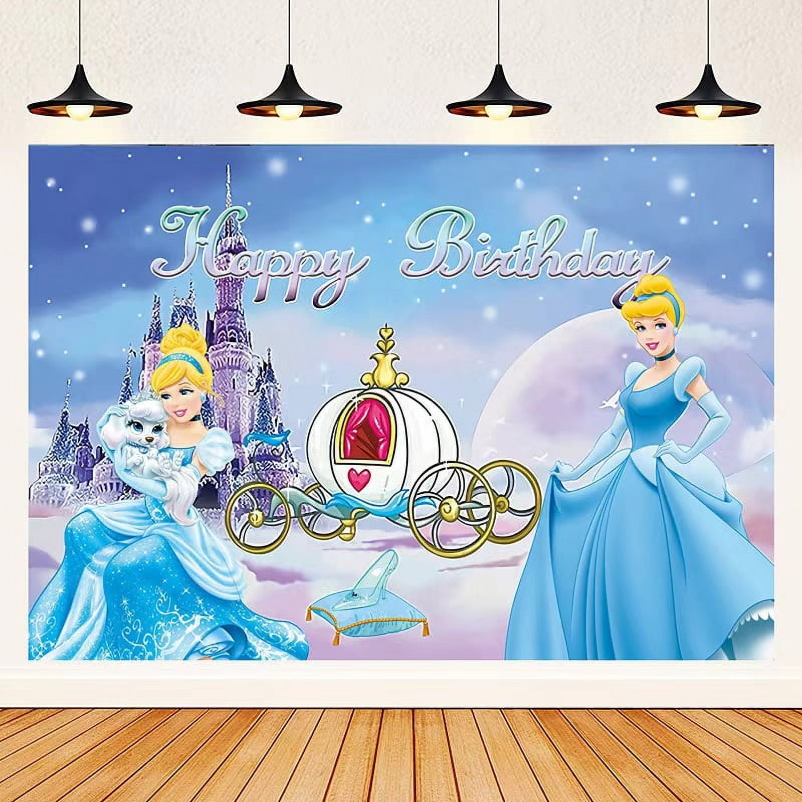 Cinderella Cartoon Theme Birthday Flag Background Banner Children's ...