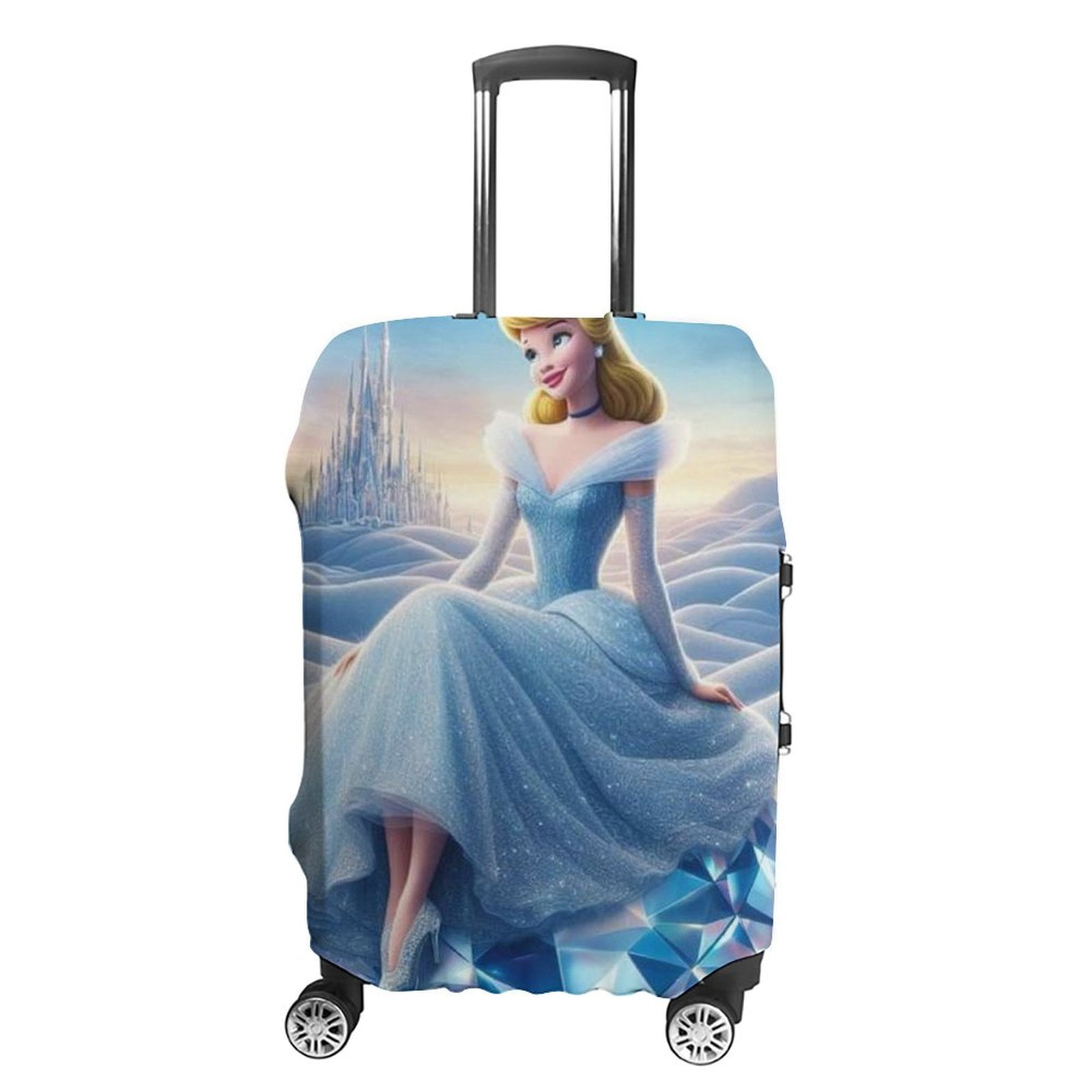 Cinderella Cartoon Travel Luggage Cover Suitcase Protector Fits 19-28 ...