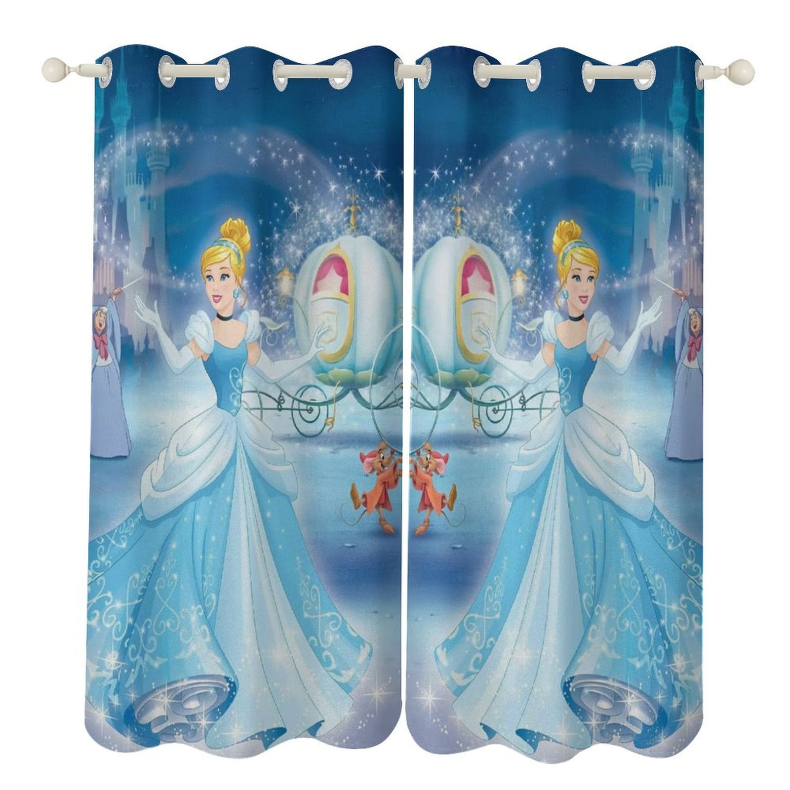 Cinderella Classic Princess Kids Curtains 52 X 84 Inch,Cartoon Blackout ...