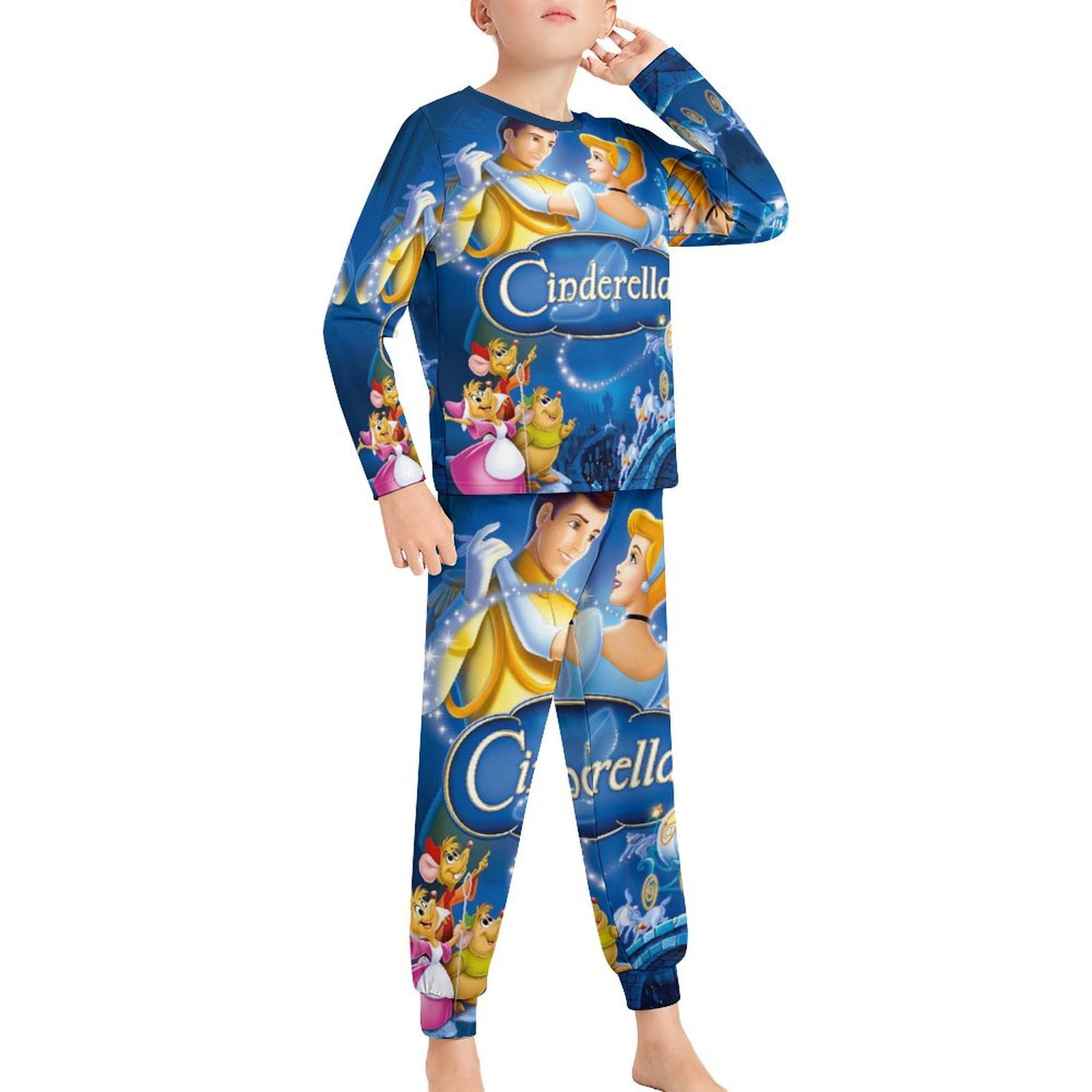 Cinderella Ki-ds Pajamas 2 Piece Pjs Set Little Big Bo-ys Gi-rls ...