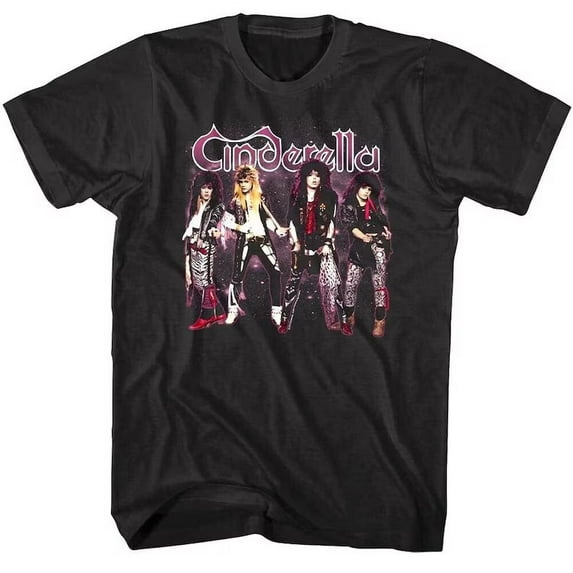 Cinderella Men's T Shirt Glam Metal Band Photo Retro Graphic Tee ...