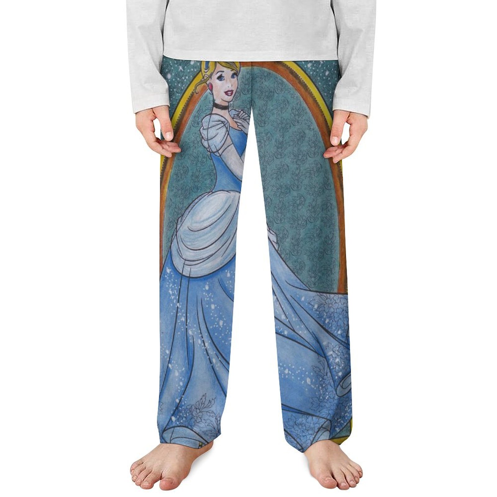 Cinderella Pajama Pants for Gils Kids Cute Sleep Bottoms Cinderella ...