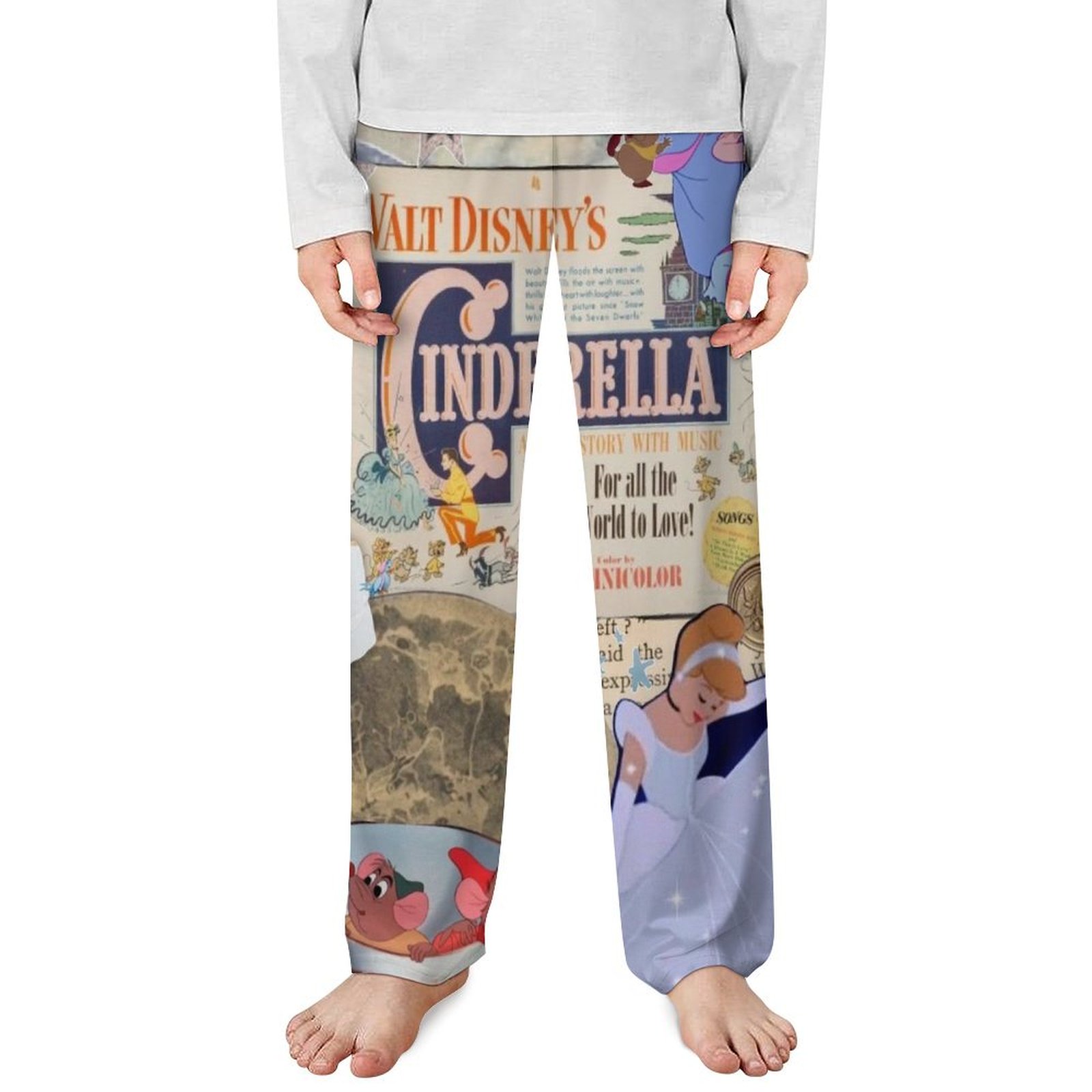 Cinderella Pajama Pants for Gils Kids Cute Sleep Bottoms Cinderella ...