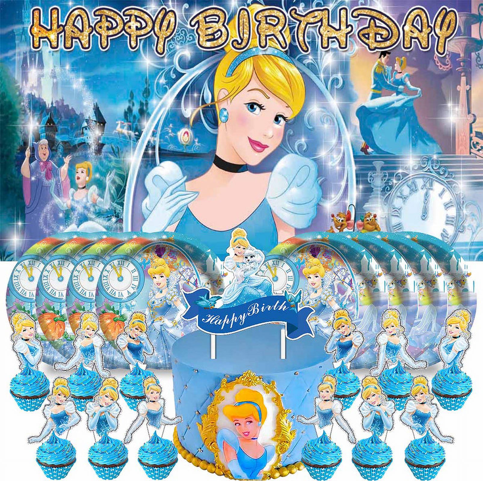 Cinderella Princess Birthday Party Plates Movie Decorations Supplies ...