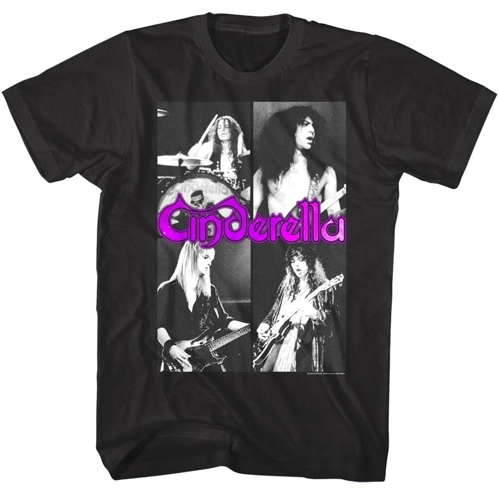 Cinderella Rock Band Photo Collage Men's T Shirt 80's Glam Album ...