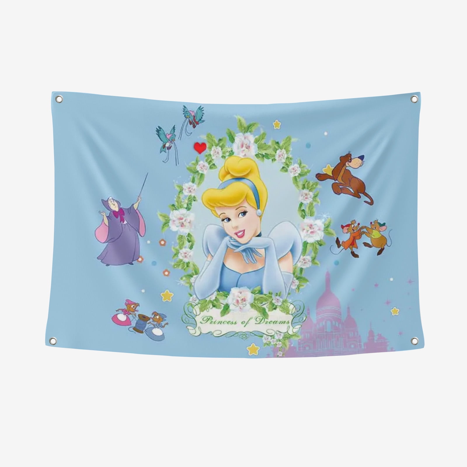 Cinderella Theme Party Supplies Banner Background Backdrop 31.5*47.2IN ...