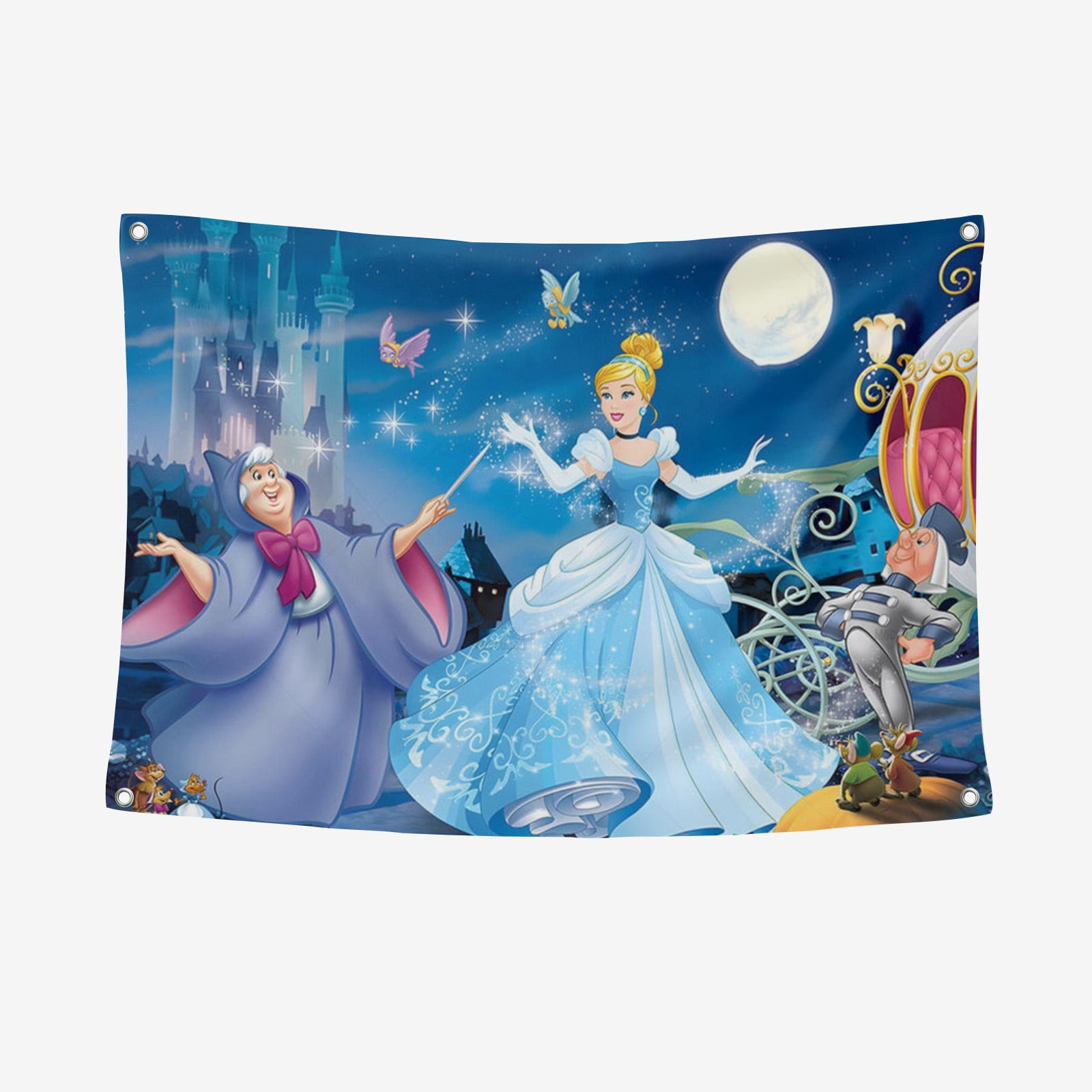 Cinderella Theme Party Supplies Banner Background Backdrop 31.5*47.2IN ...