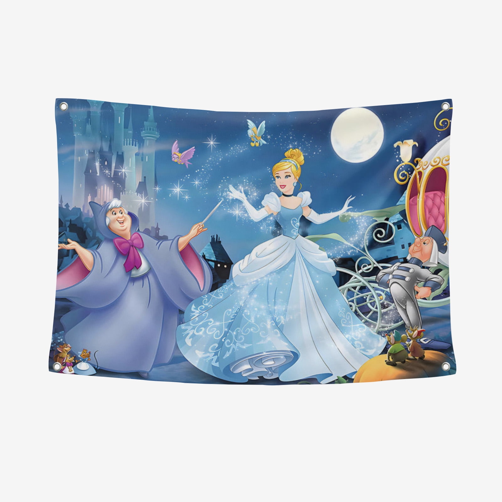 Cinderella Theme Party Supplies Banner Background Backdrop 31.5*47.2IN/80*120CM - Walmart.com