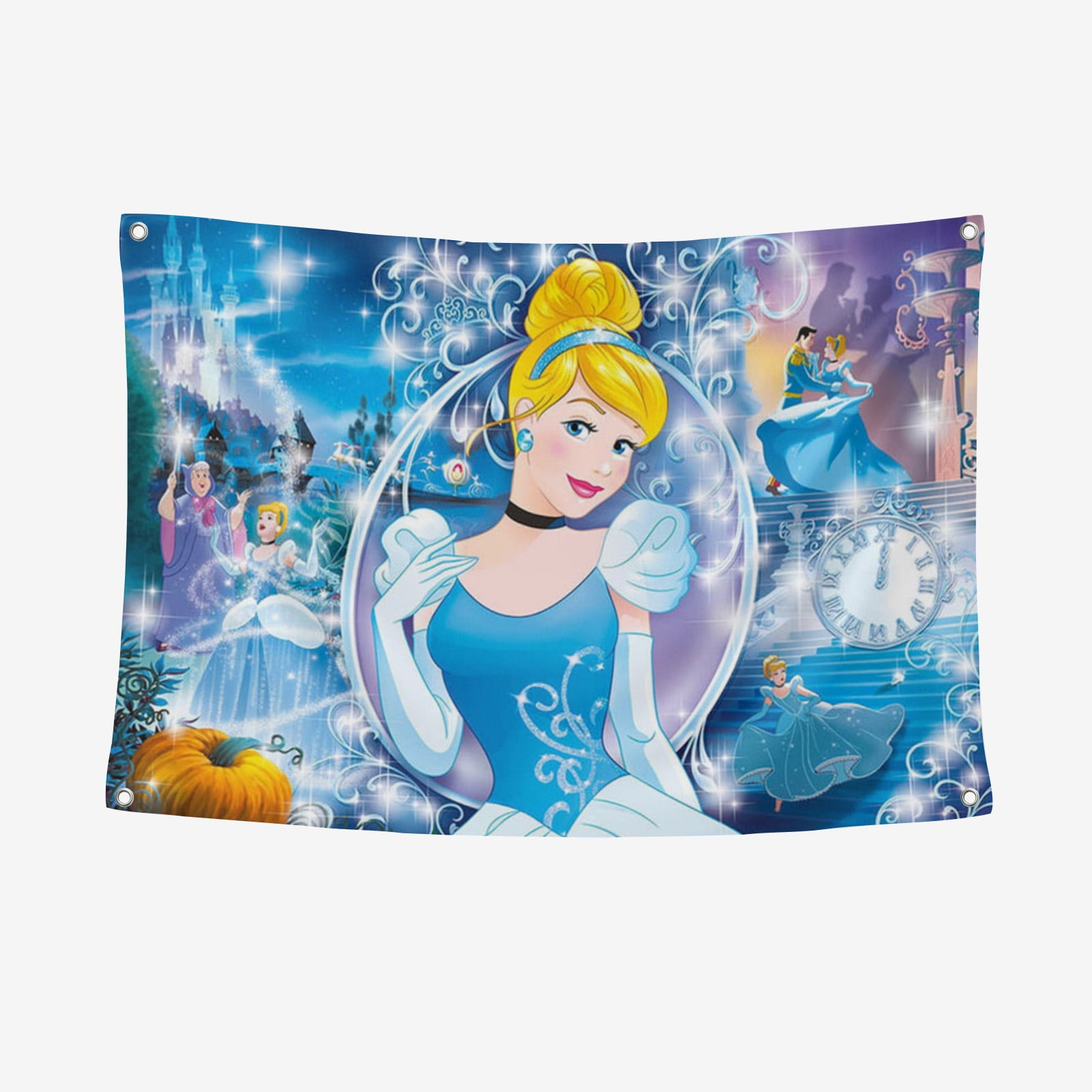 Cinderella Theme Party Supplies Banner Background Backdrop 31.5*47.2IN ...