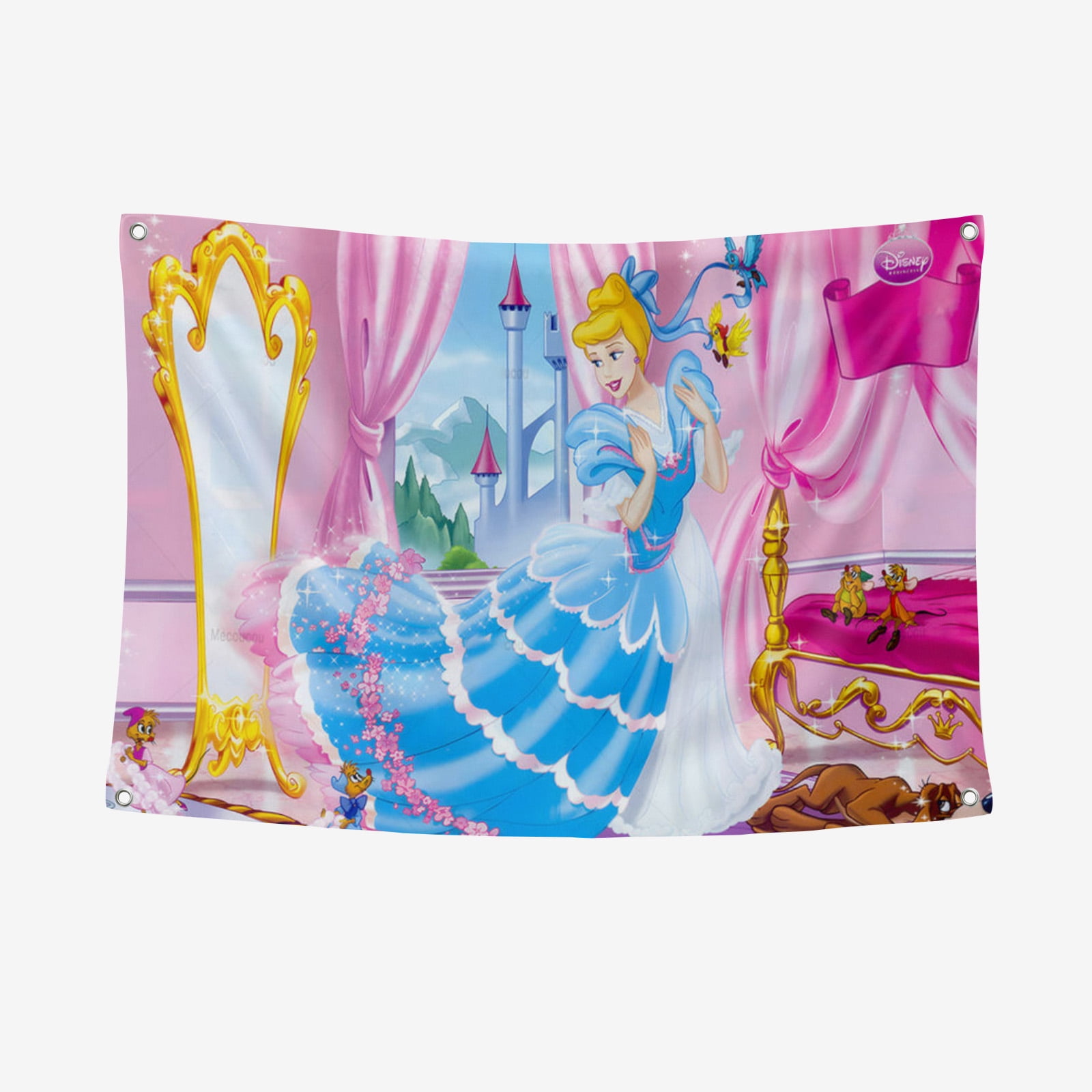 Cinderella Theme Party Supplies Banner Background Backdrop 31.5*47.2IN ...