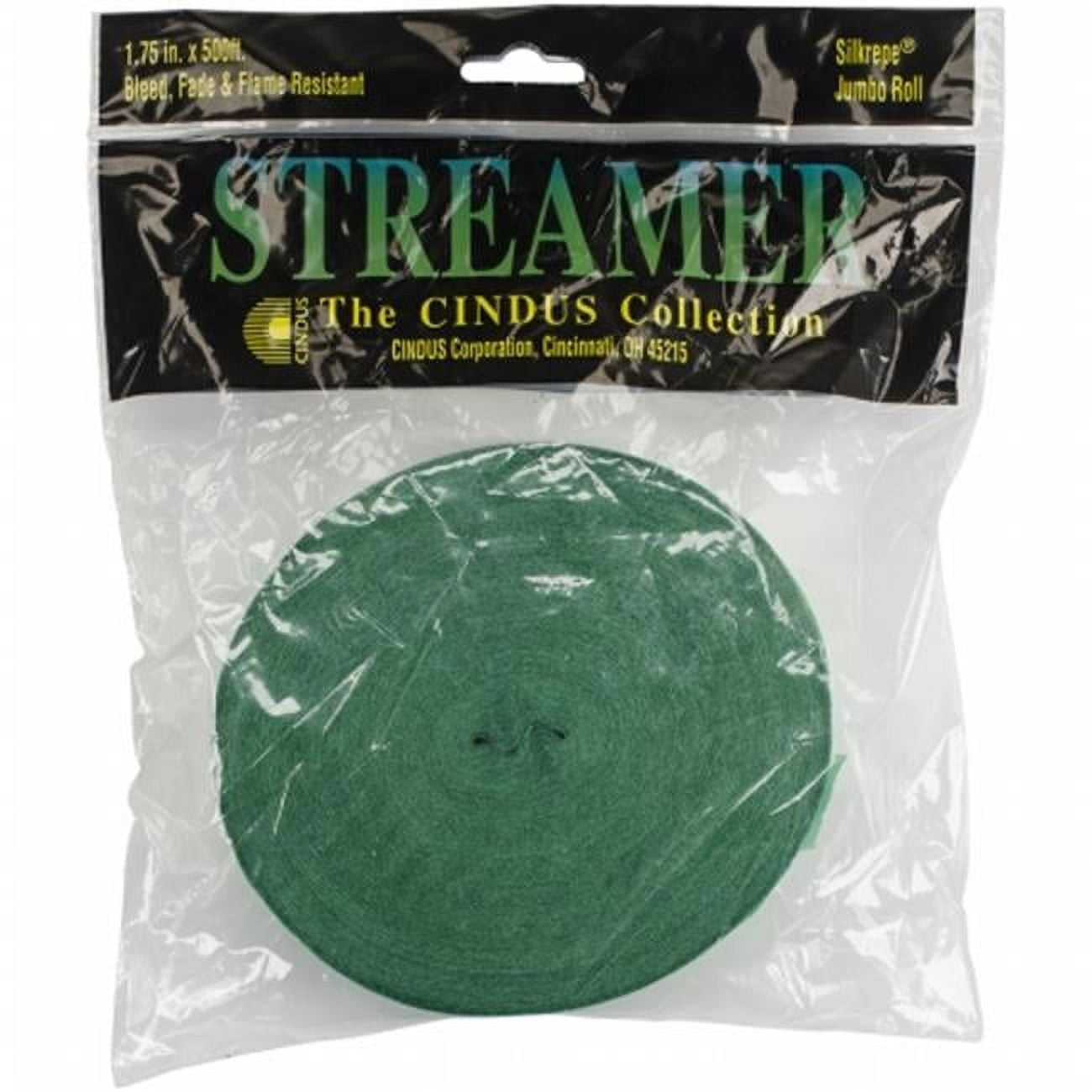 Cindus 3381 Emerald Crepe Streamer - 500 Ft. - Walmart.com