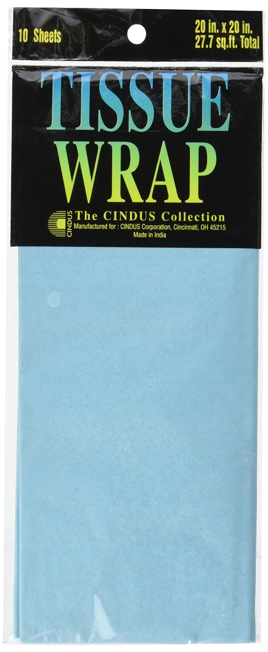 Cindus Tissue Wrap, 20 SBF3 by 20-Inch, Baby Blue 10/Pkg - Walmart.com