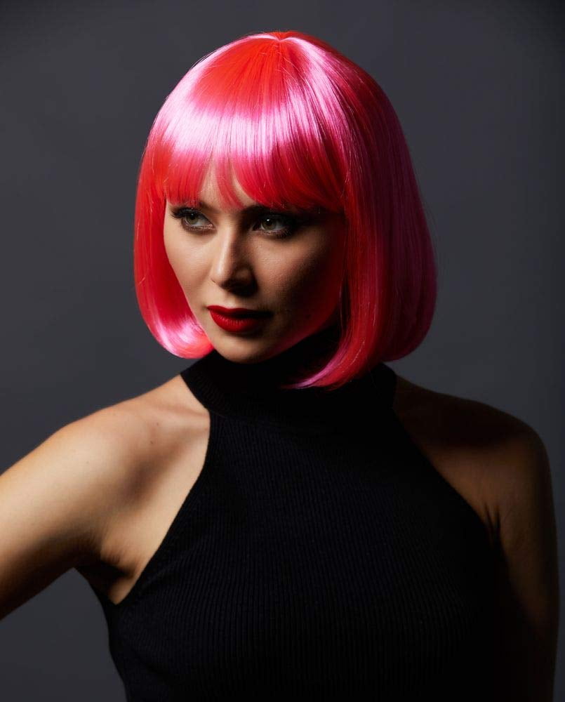 Cindy Blush Wig Color Pink Explosion - Sepia Wigs Chin Length Short Bob ...