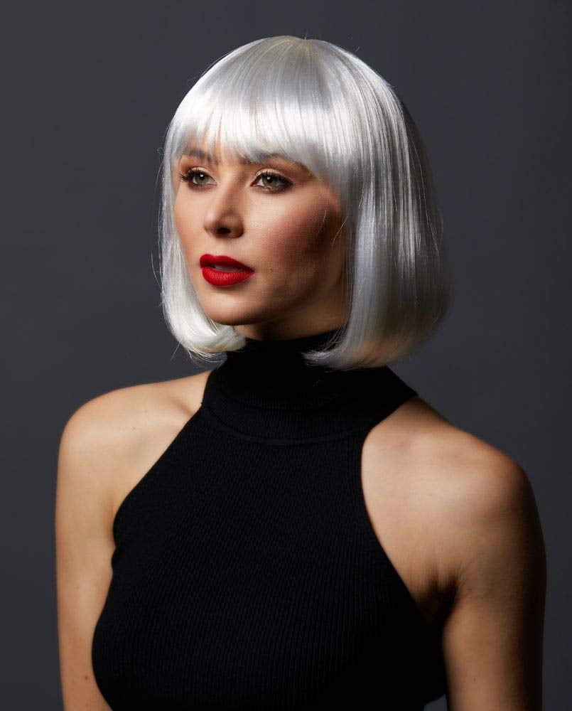 Cindy Blush Wig Color Snow - Sepia Wigs Chin Length Short Bob Cut ...