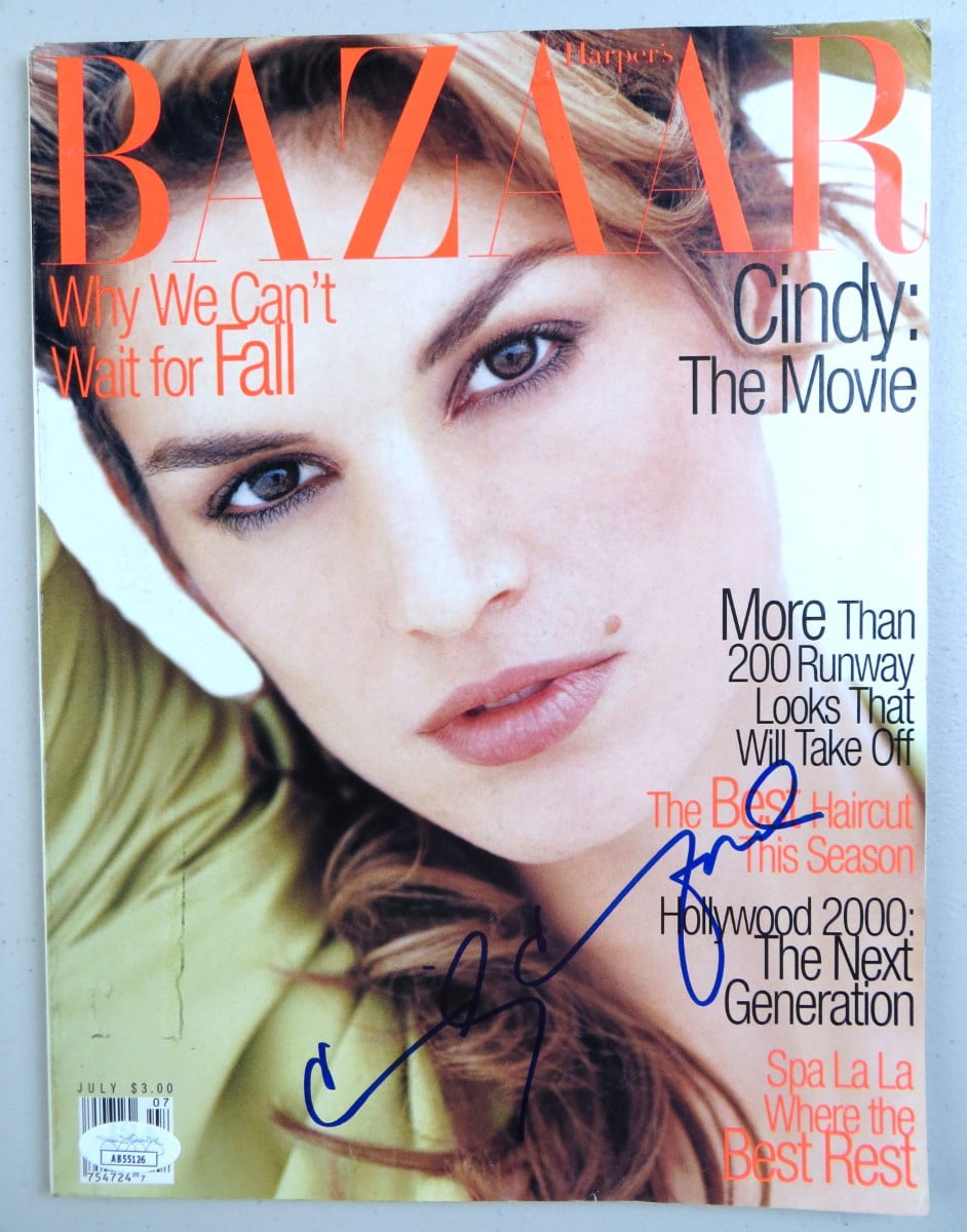 Cindy Crawford Signed Autographed Magazine Harper's Bazaar JSA AB55126 - Walmart.com