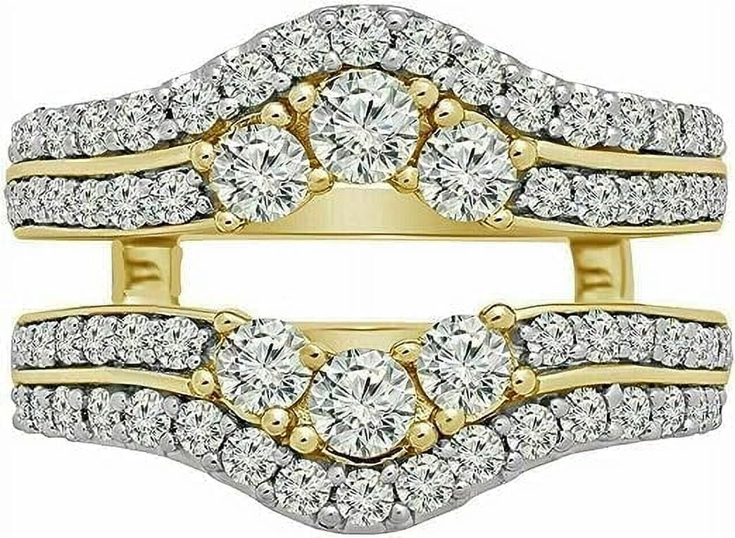 Cindy Jewels 14K Yellow Gold Plated 2.30 Ct Round Cut White Diamond Christmas Wedding Engagement ...
