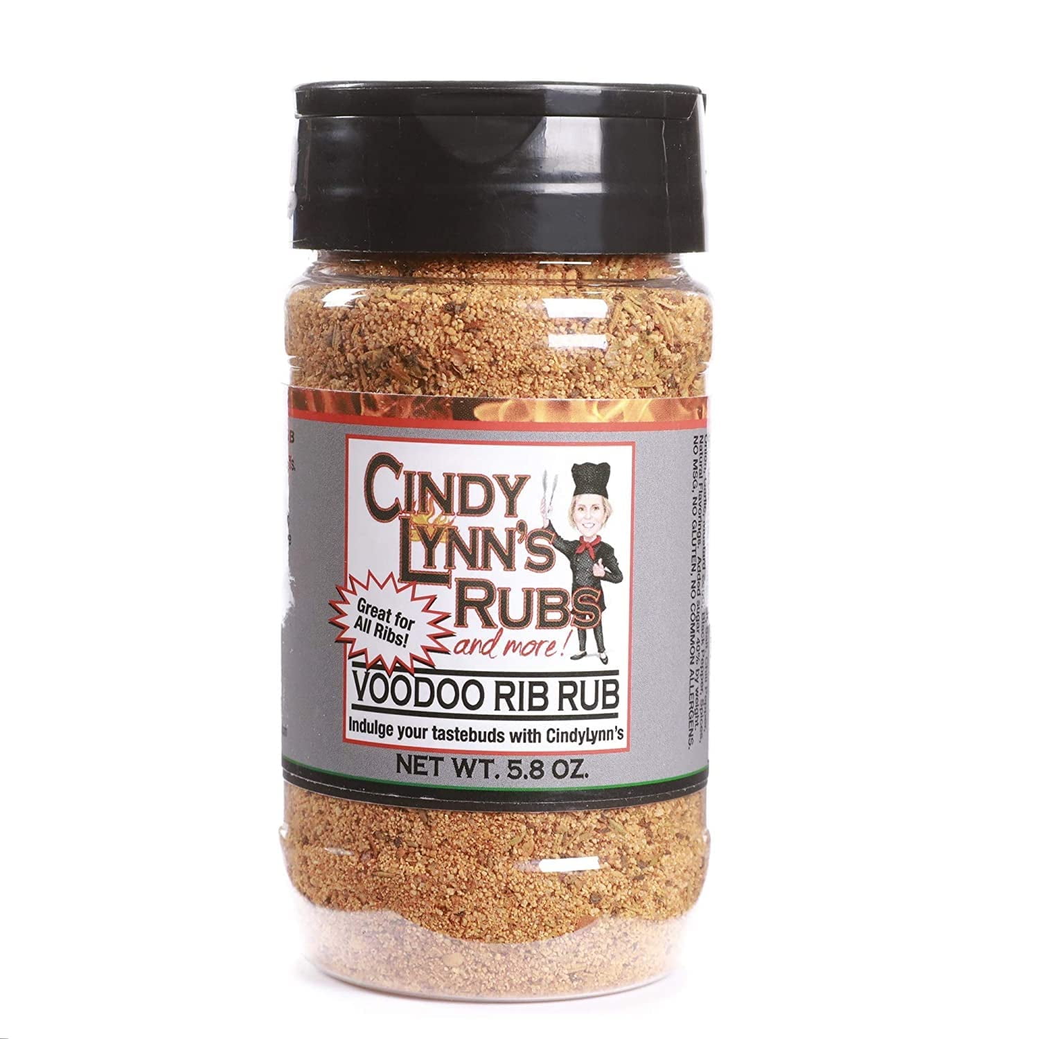 Cindy Lynn’s Voodoo Rib Rub and Seasoning, 5.5 oz (Pack of 1), Meat Rub ...
