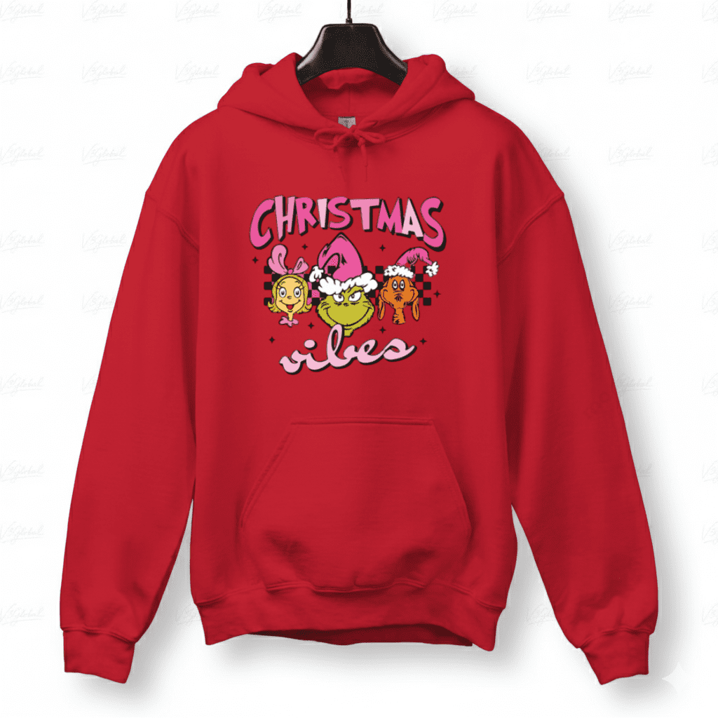 CindyPink Holiday Christmas Green Cindy Lou Fun Festive Art Hoodie ...