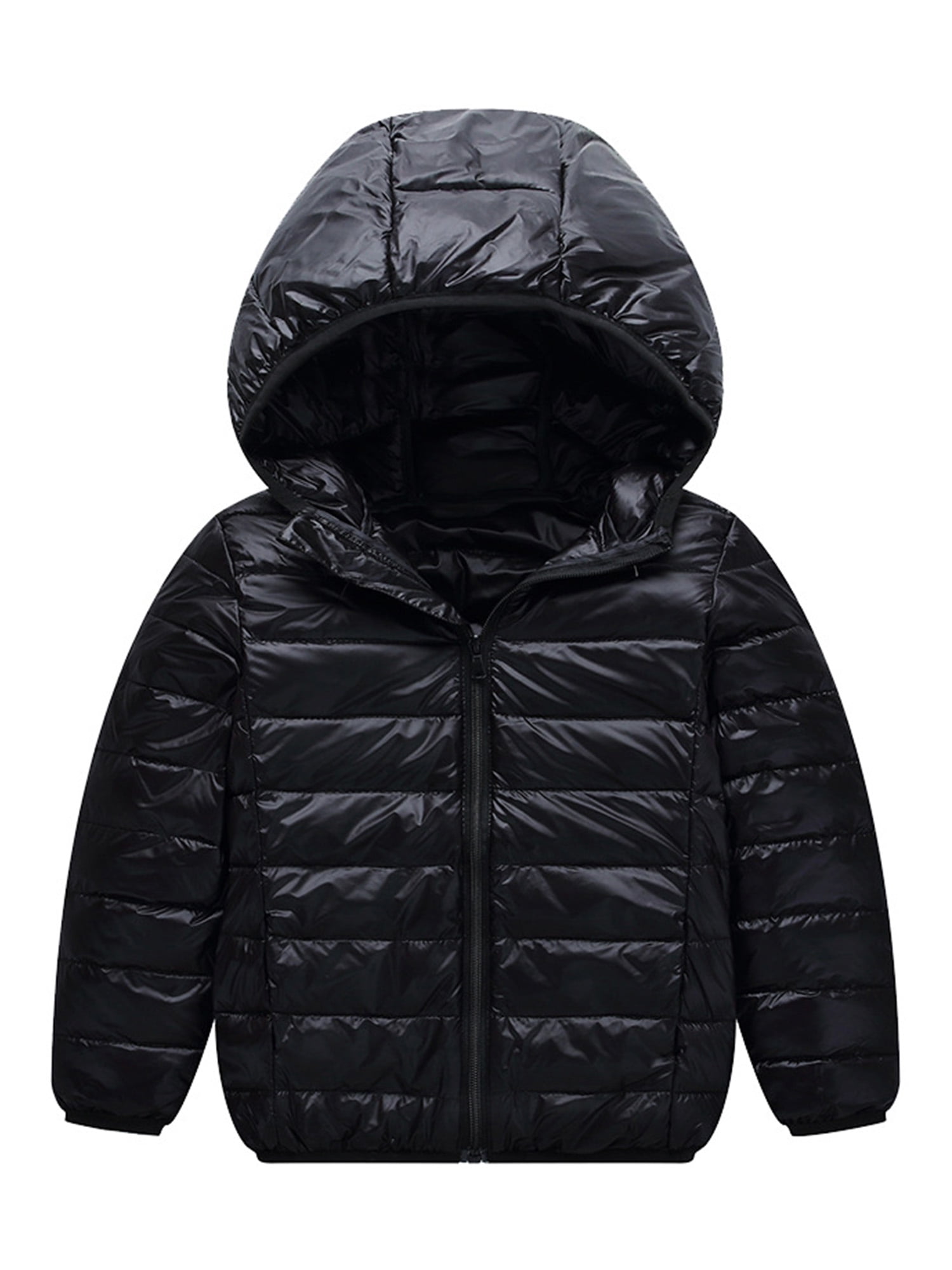 Cindysus Kids Windproof Long Sleeve Down Jackets Boy Lightweight Cardigan Solid Color Winter ...