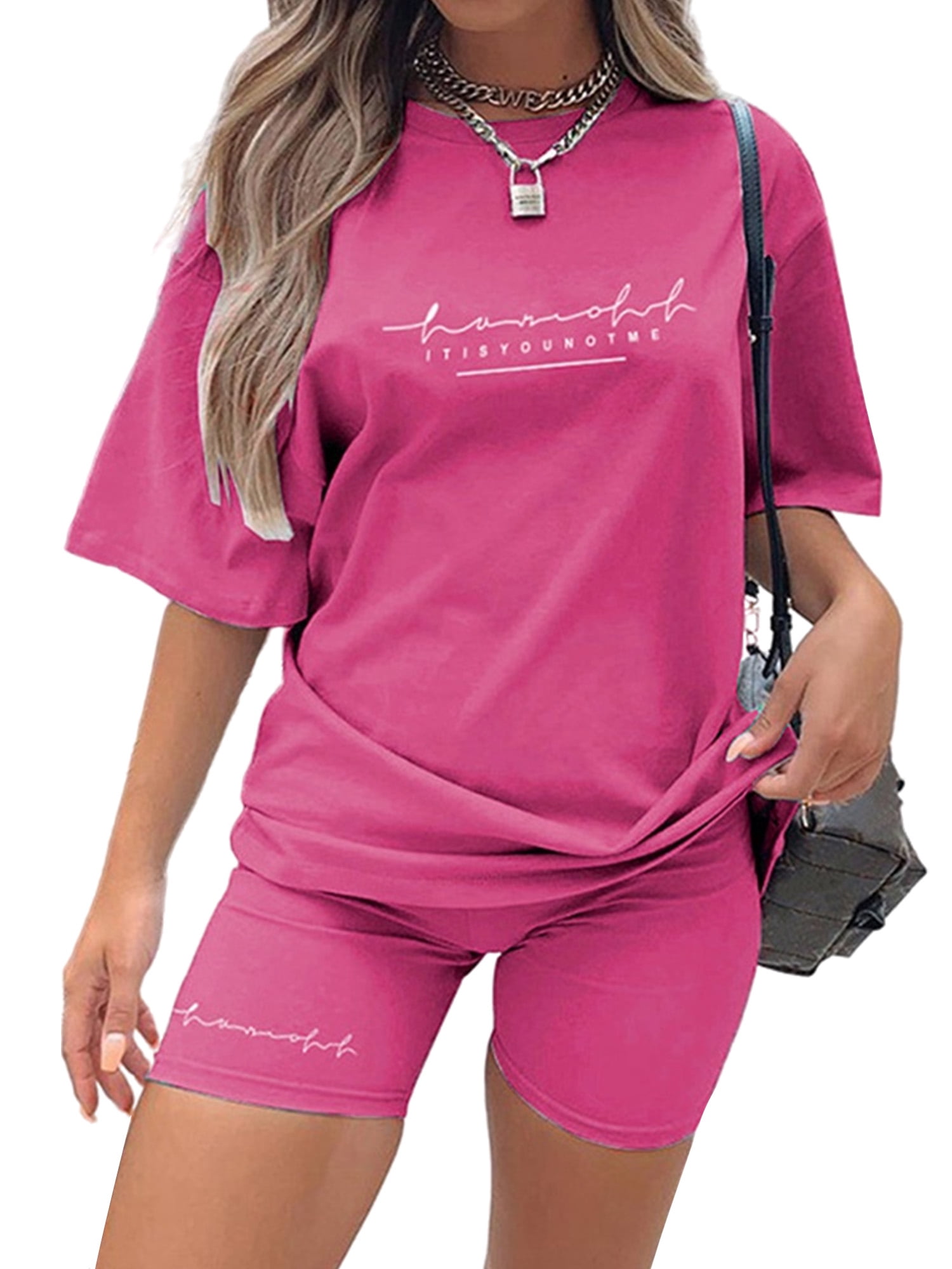 Cindysus Ladies Summer Tracksuit Set Women Solid Outfits Bodycon Shorts ...