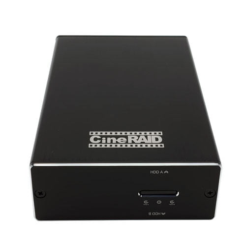 CineRaid CR-H218, USB 3.1, Type C, Gen 2, 10 Gbps 2 Bay Portable RAID ...