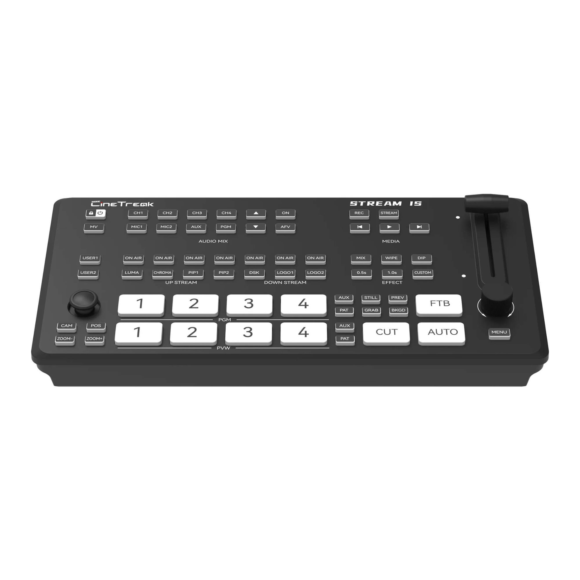 CineTreak STREAM 1S Video Switcher with PTZ Camera Control (4 SDI + 1 ...