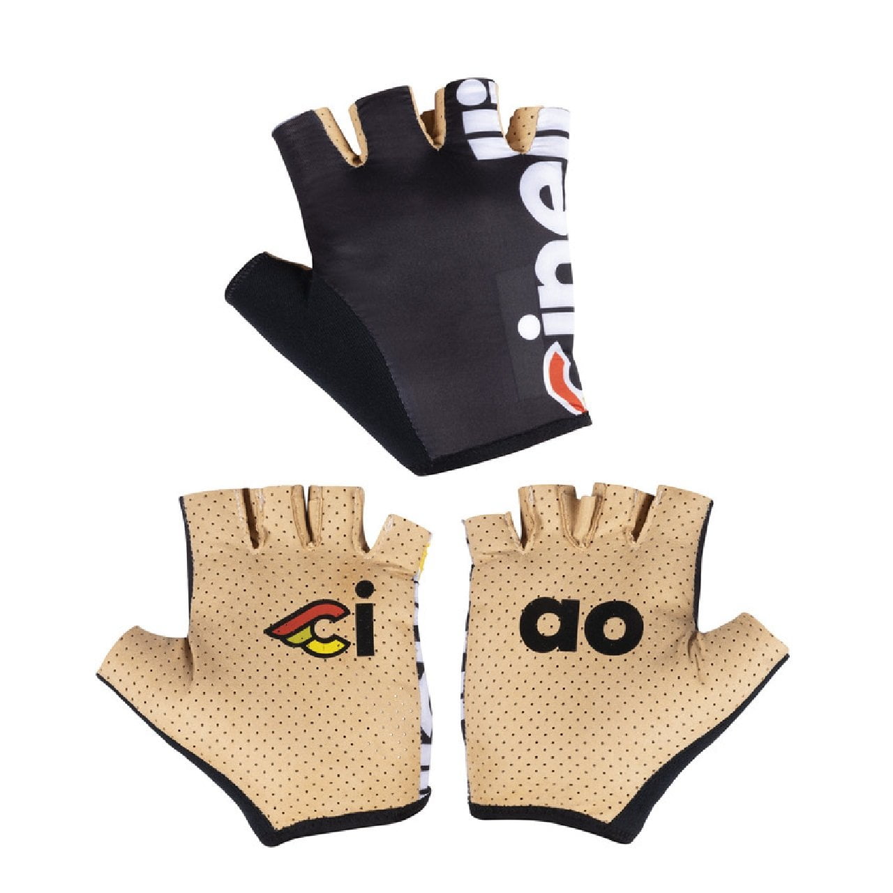 Cinelli Supercorsa Short Finger NO Padding Cycling Gloves Logo-2X ...