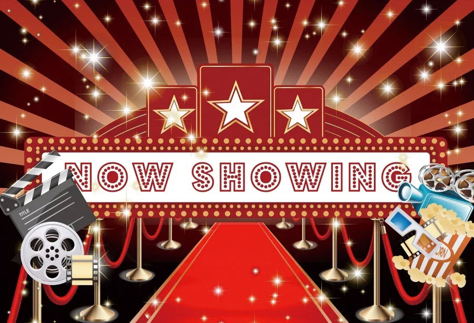 Cinema Background for Photography Movie Night Theme Photo Backdrop ...