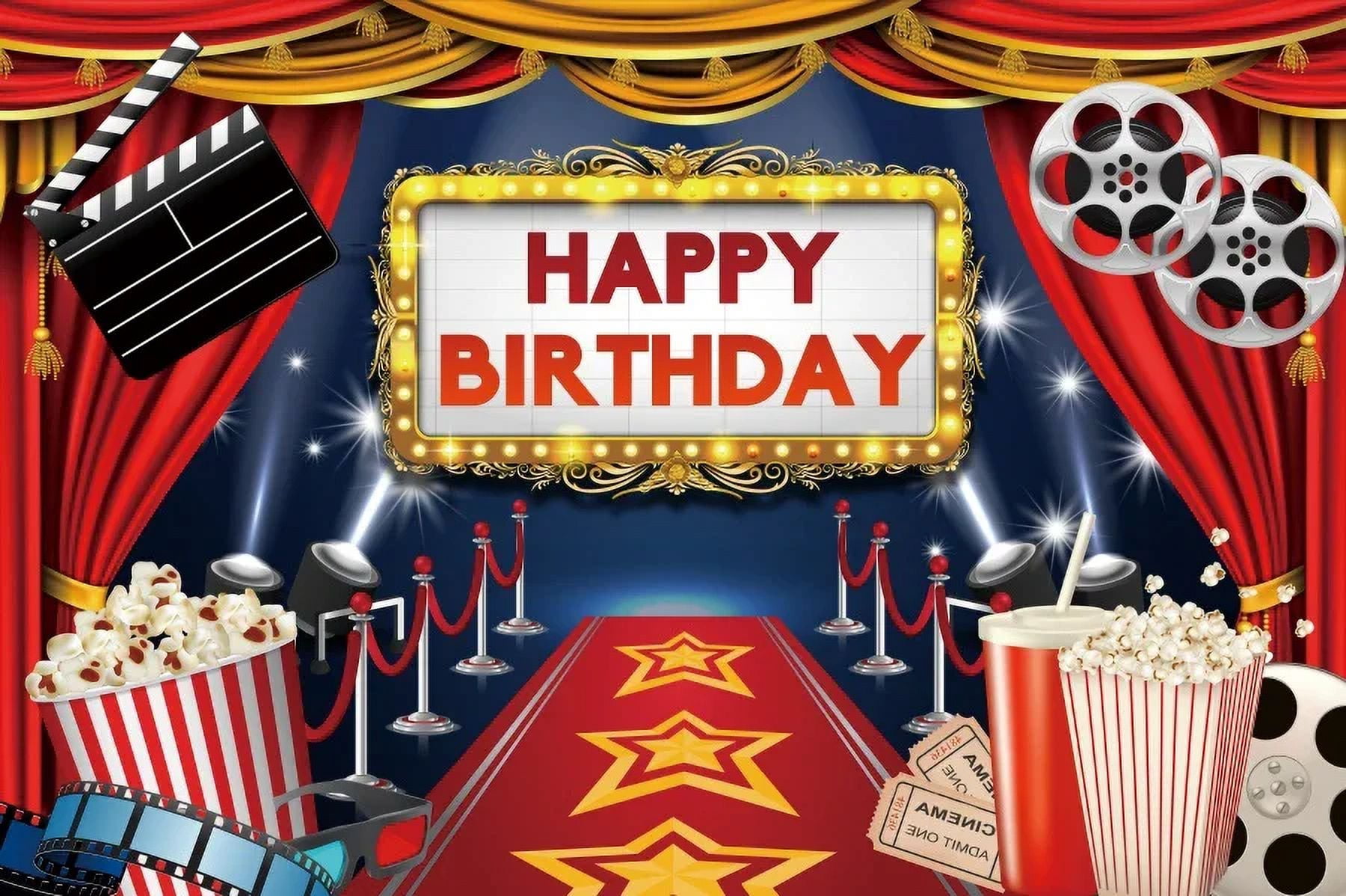 Cinema Background for Photography Movie Night Theme Photo Backdrop ...