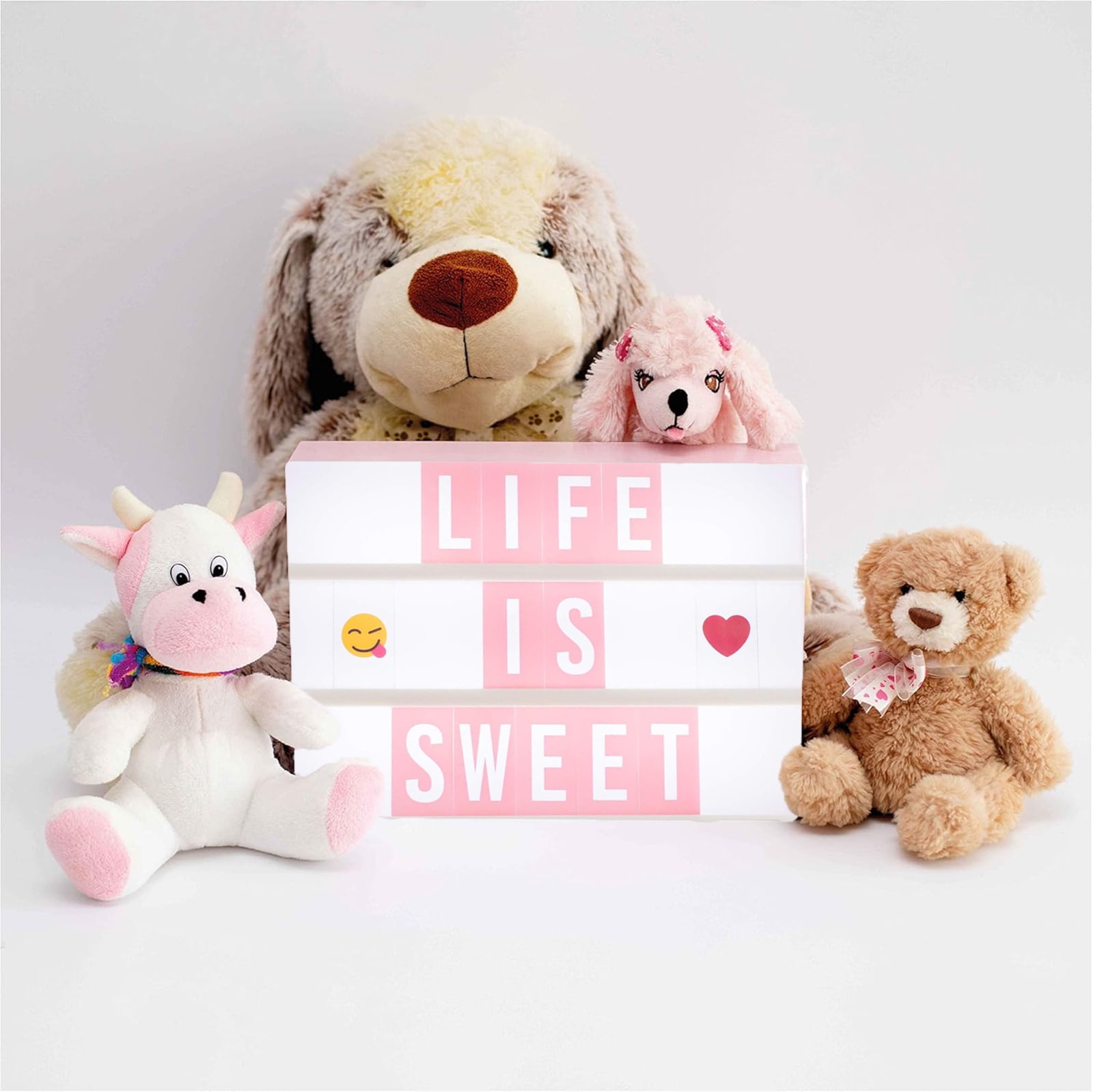 Cinema Light Box with 192 Letters,Led Lightbox for Home Office or Room ...