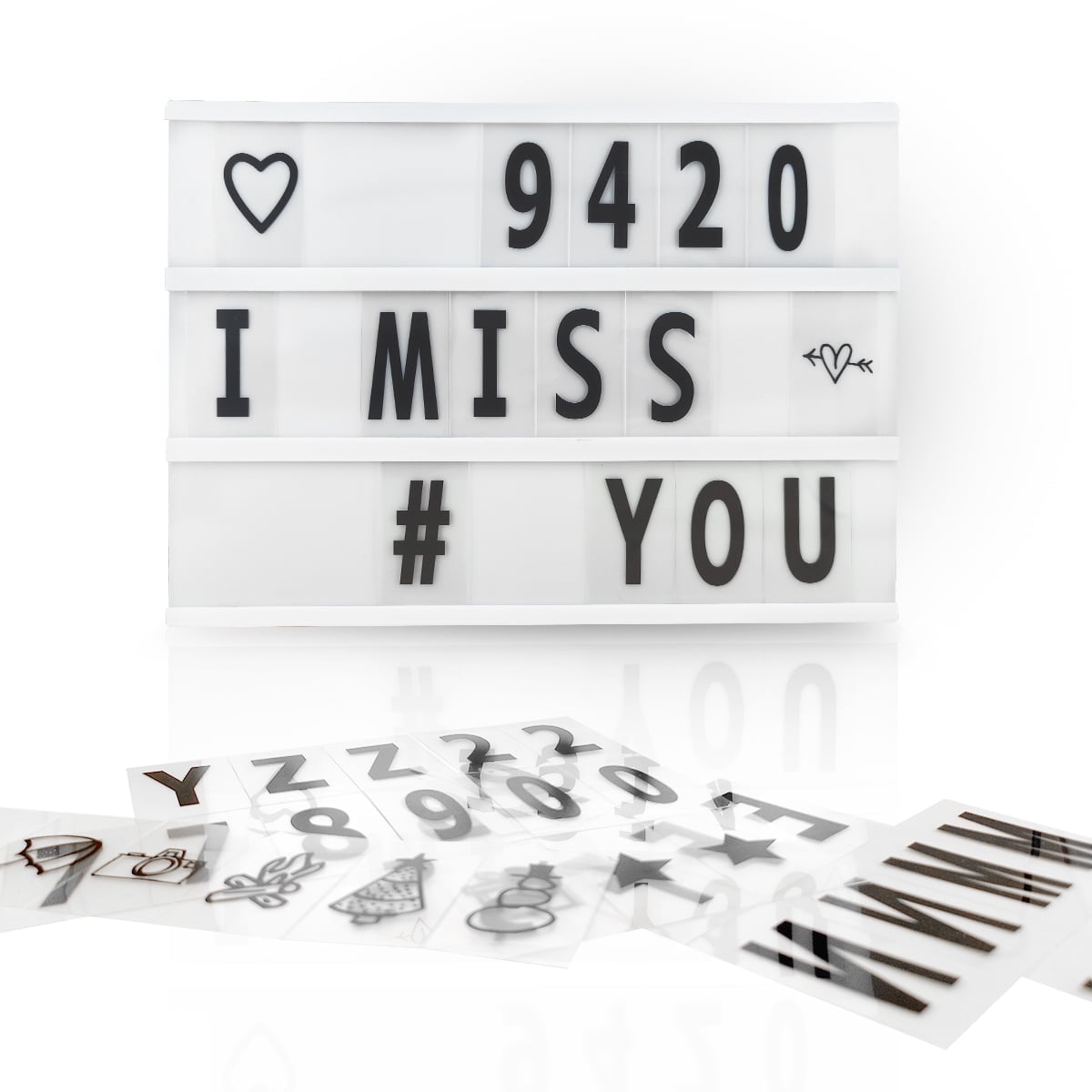 Cinema Light Box A4 Size LED Light Message Board for Home Decor Wedding ...