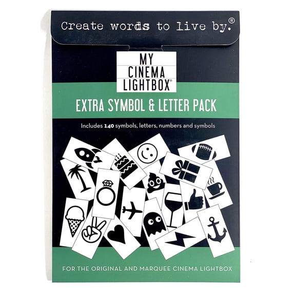 My Cinema Lightbox Extra Letter Pack, Color Letters, Numbers, Symbols ...