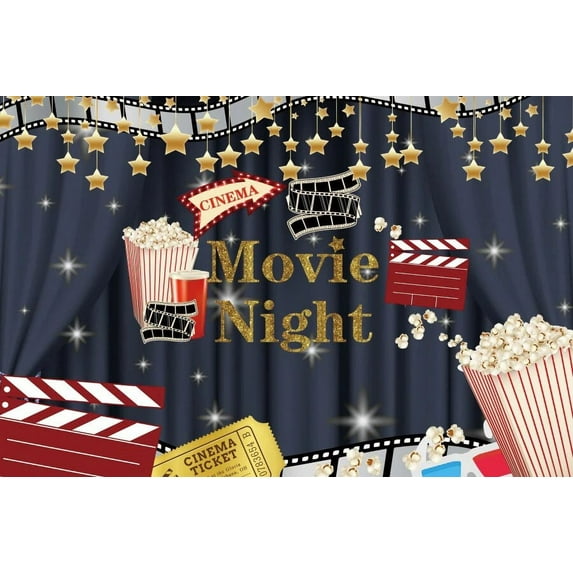 Cinema Movie Night Photography Backdrop Red Carpet Dress-up Awards Kids ...