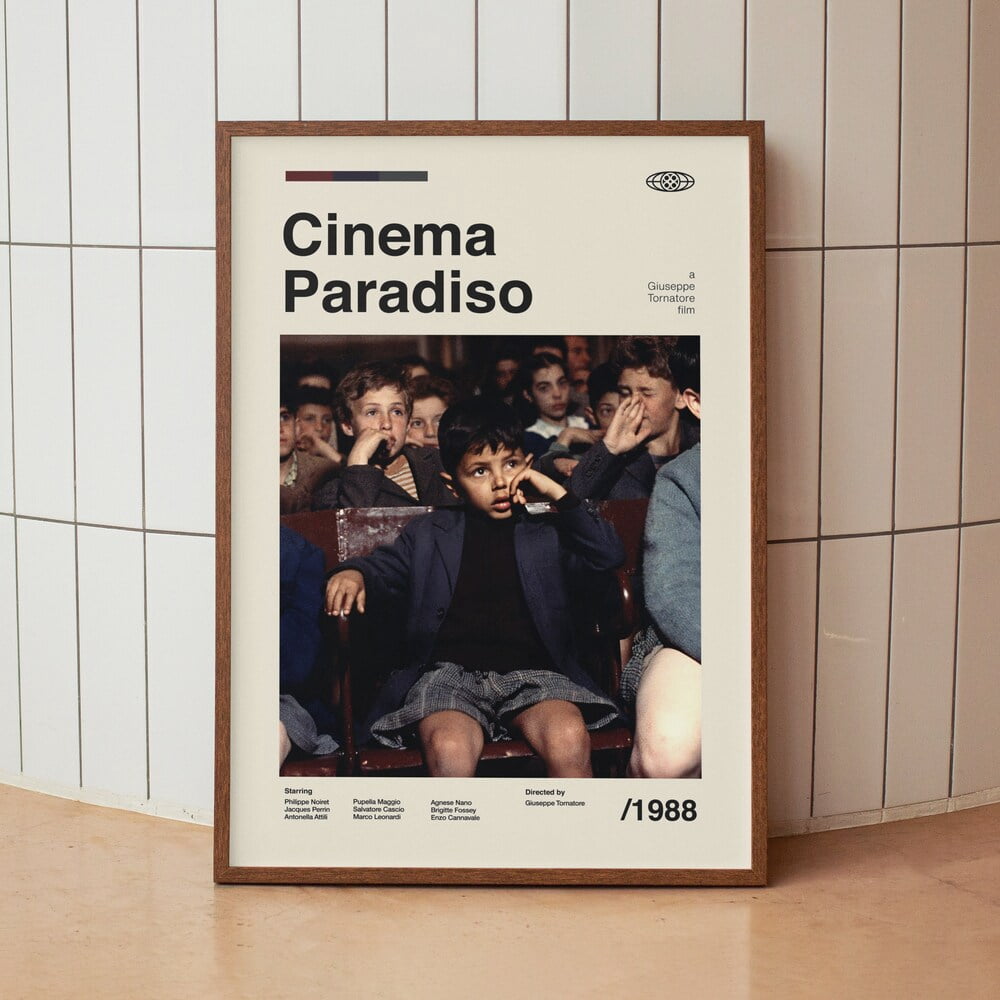 Cinema Paradiso Wall Art Print Midcentury Vintage Minimalist Movie ...