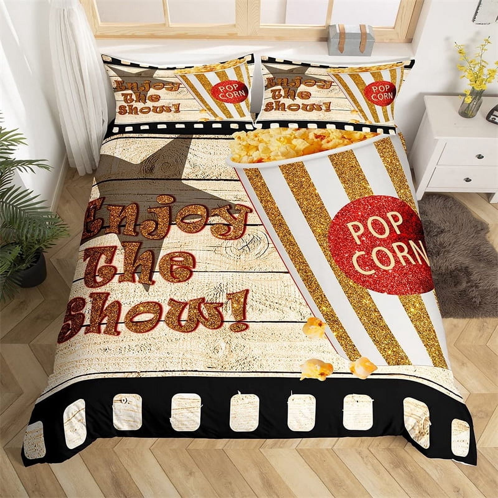 Cinema Poster Duvet Cover Set Single King Size Vintage Cinema Movie ...